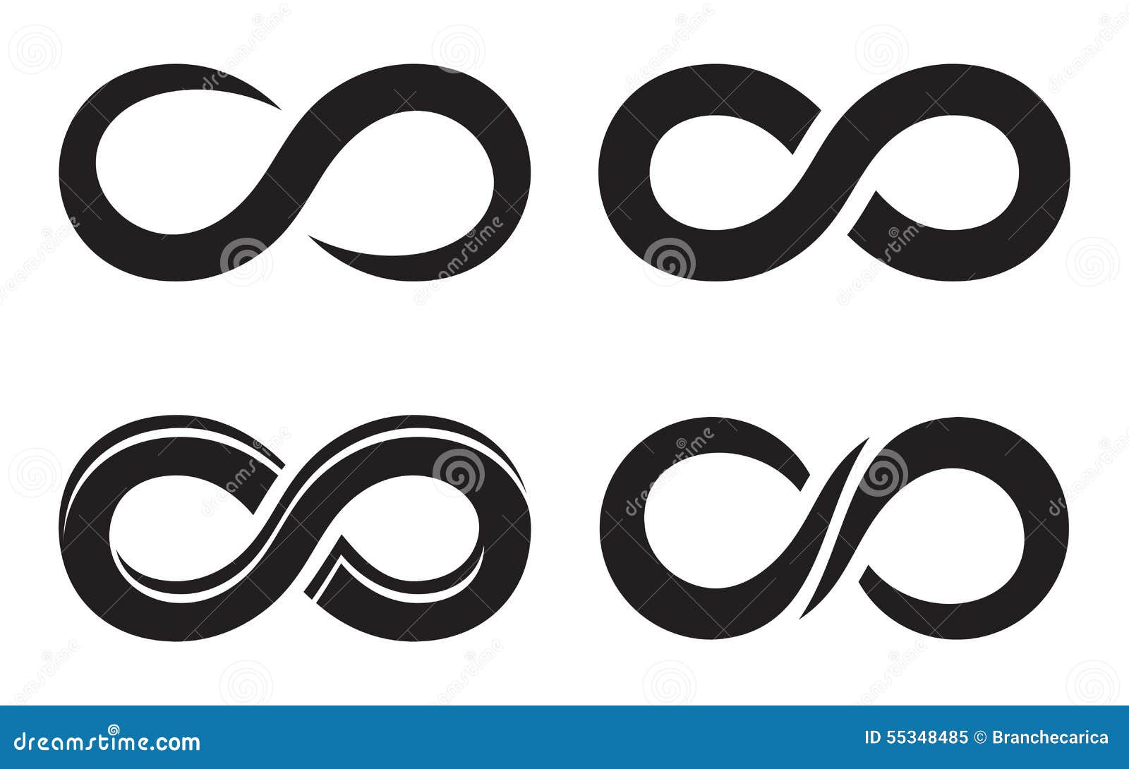 Infinity icons stock illustration. Illustration of shape - 55348485