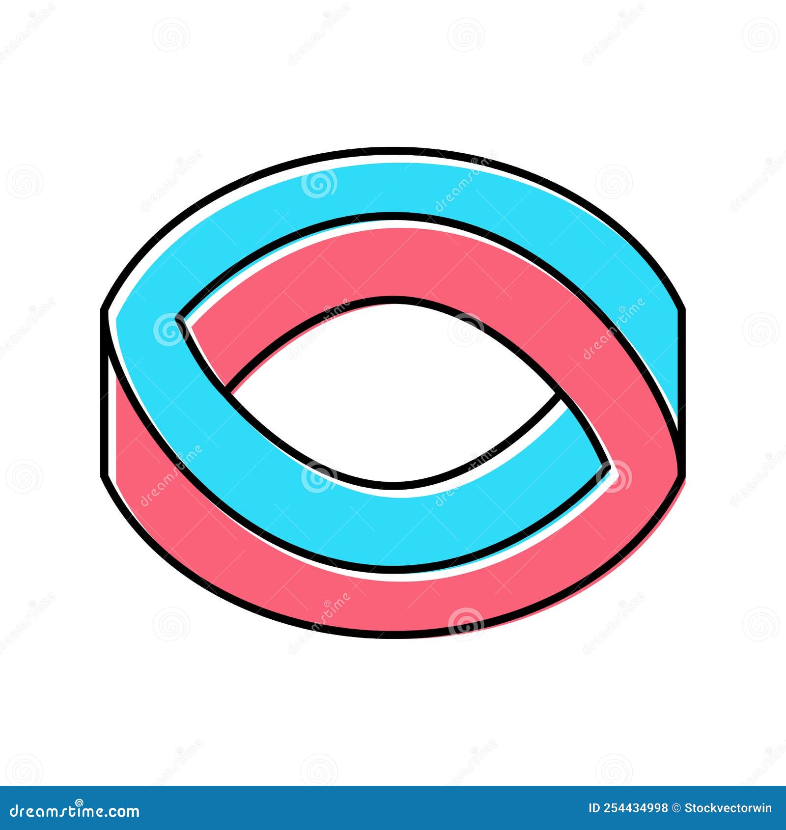 Infinity Impossible Geometric Shape Color Icon Vector Illustration ...