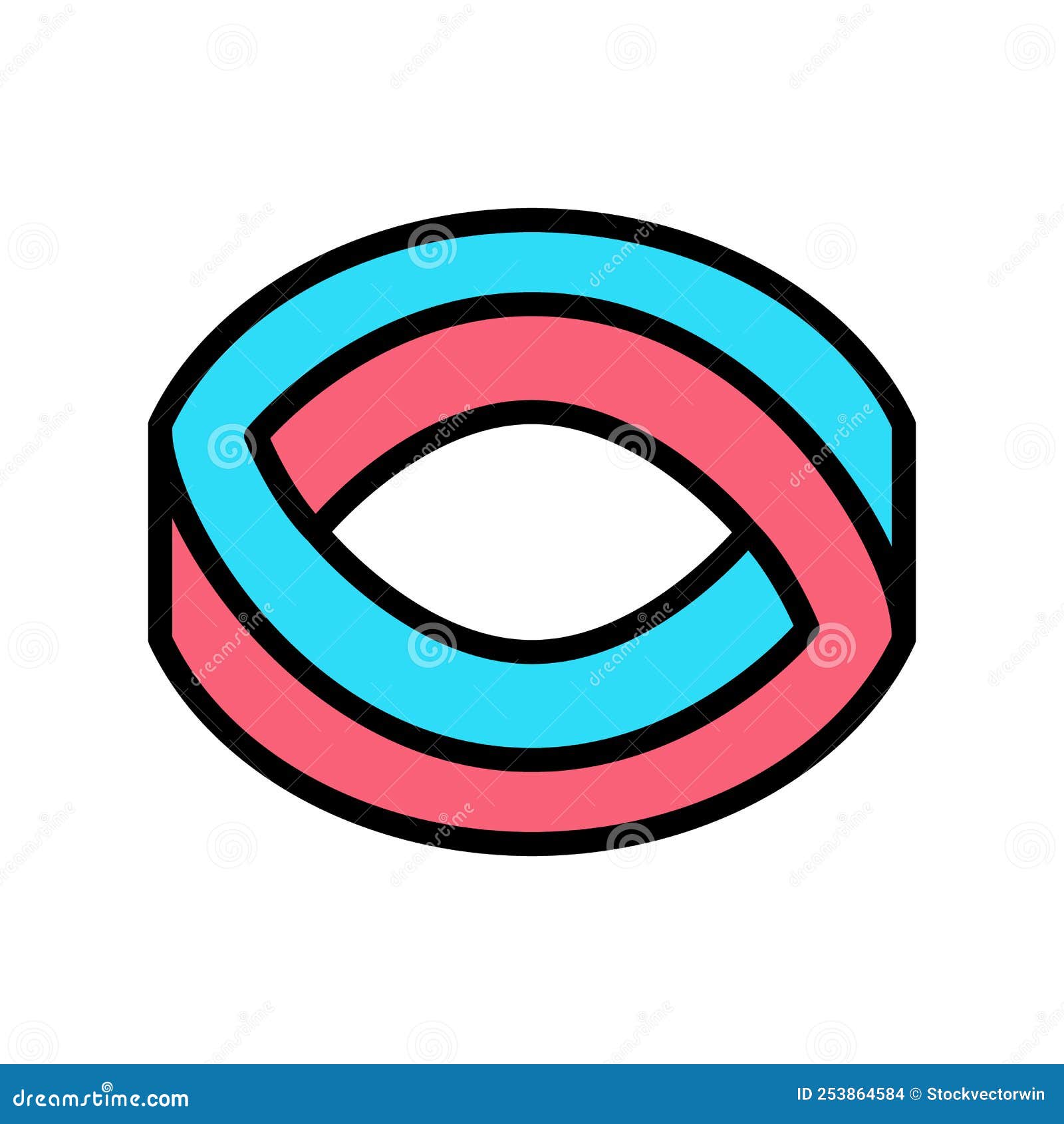 Infinity Impossible Geometric Shape Color Icon Vector Illustration ...