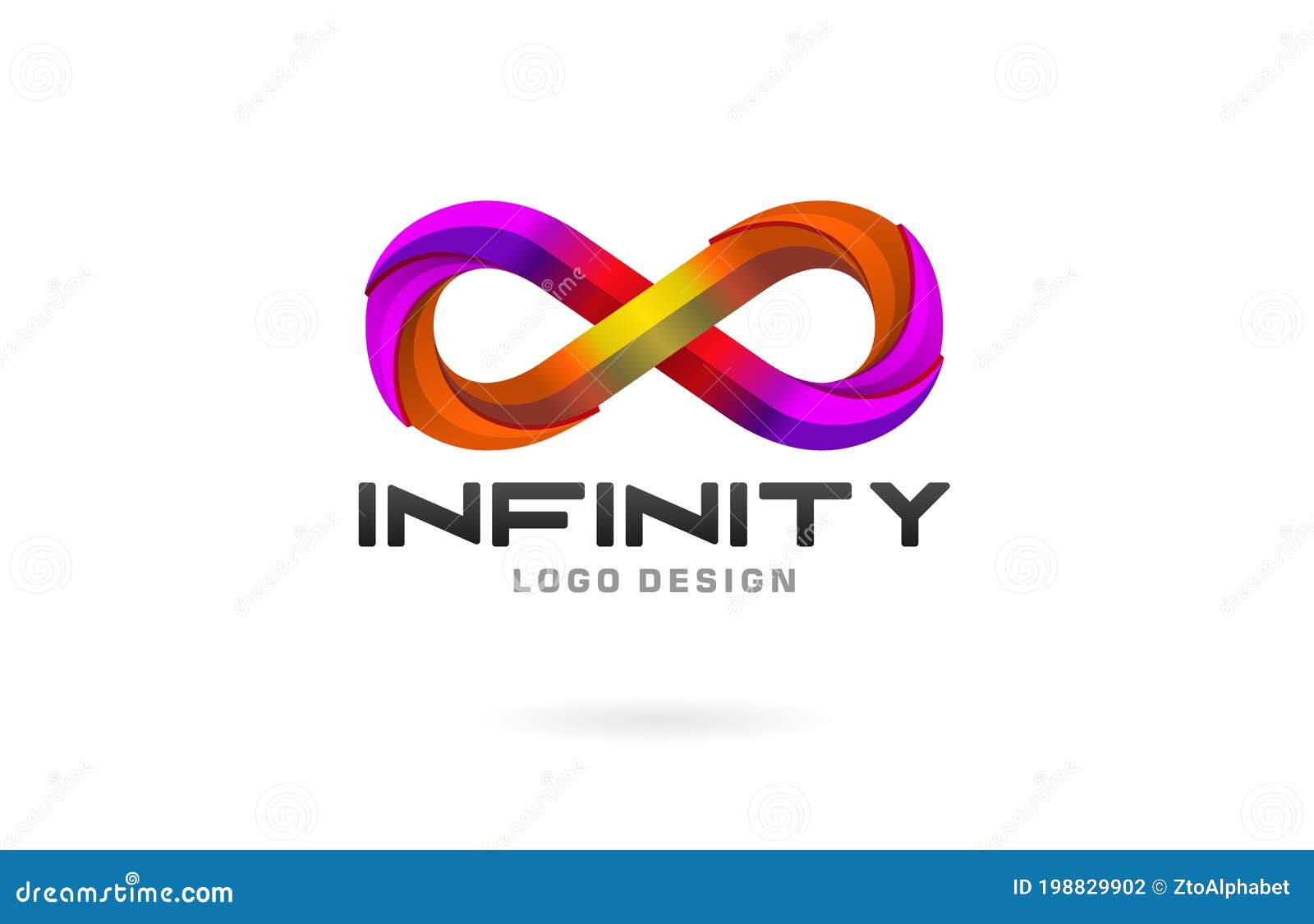 Infinity Infinitely Eight Logo Template Stock Vector - Illustration of ...