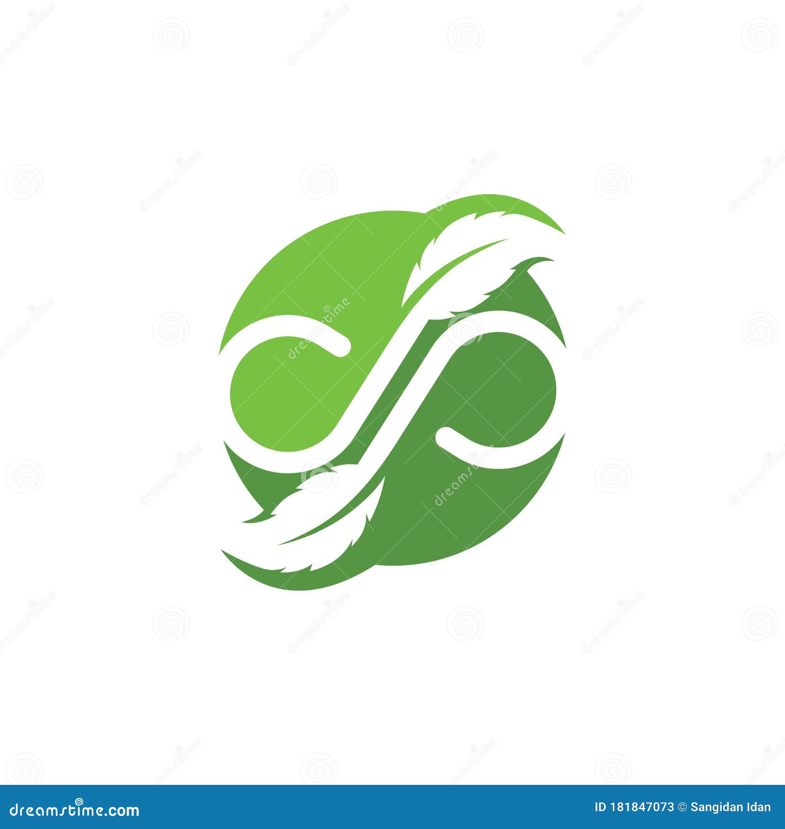 Infinity Leaf Concept Vector Icon Stock Vector - Illustration of ...