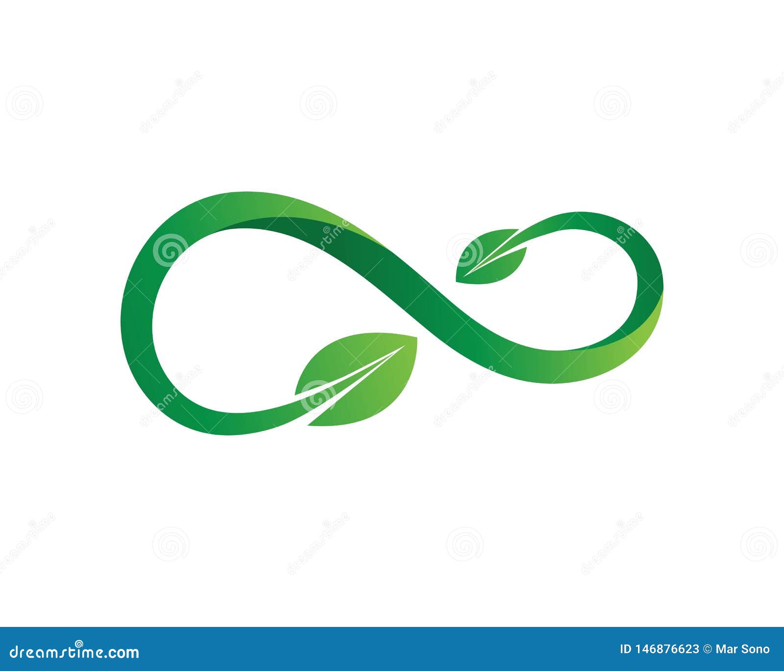 Infinity Leaf Green Design Vector Icon Illustration Logo Template Stock ...