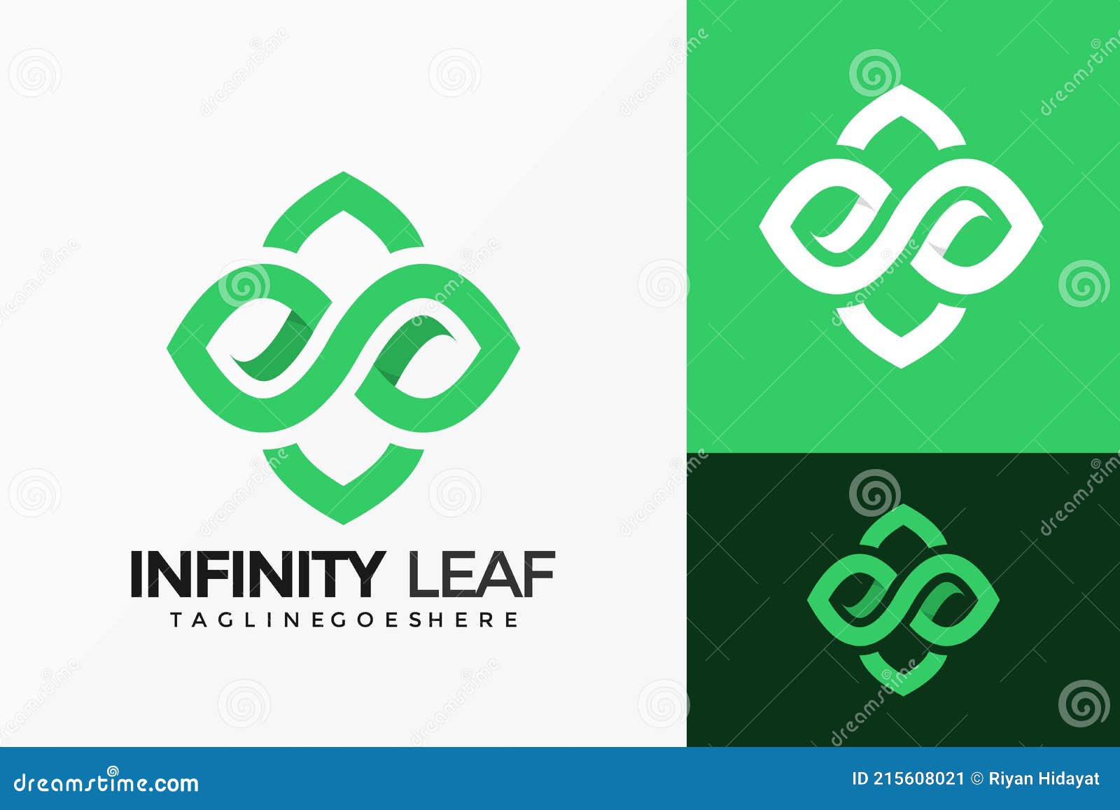 Infinity Leaf Logo Vector Design. Abstract Emblem, Designs Concept ...
