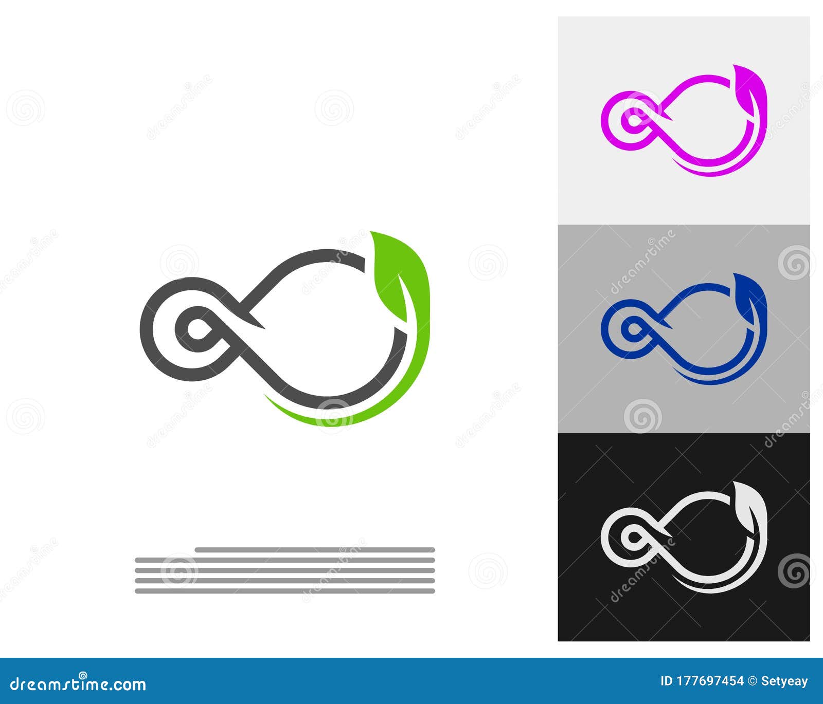 Infinity Leaf Logo Vector Template, Creative Infinity Logo Design ...