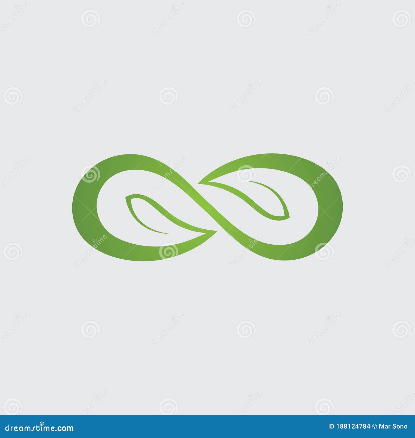 Infinity Leaf Vector Icon Illustration Logo Template Stock Vector ...