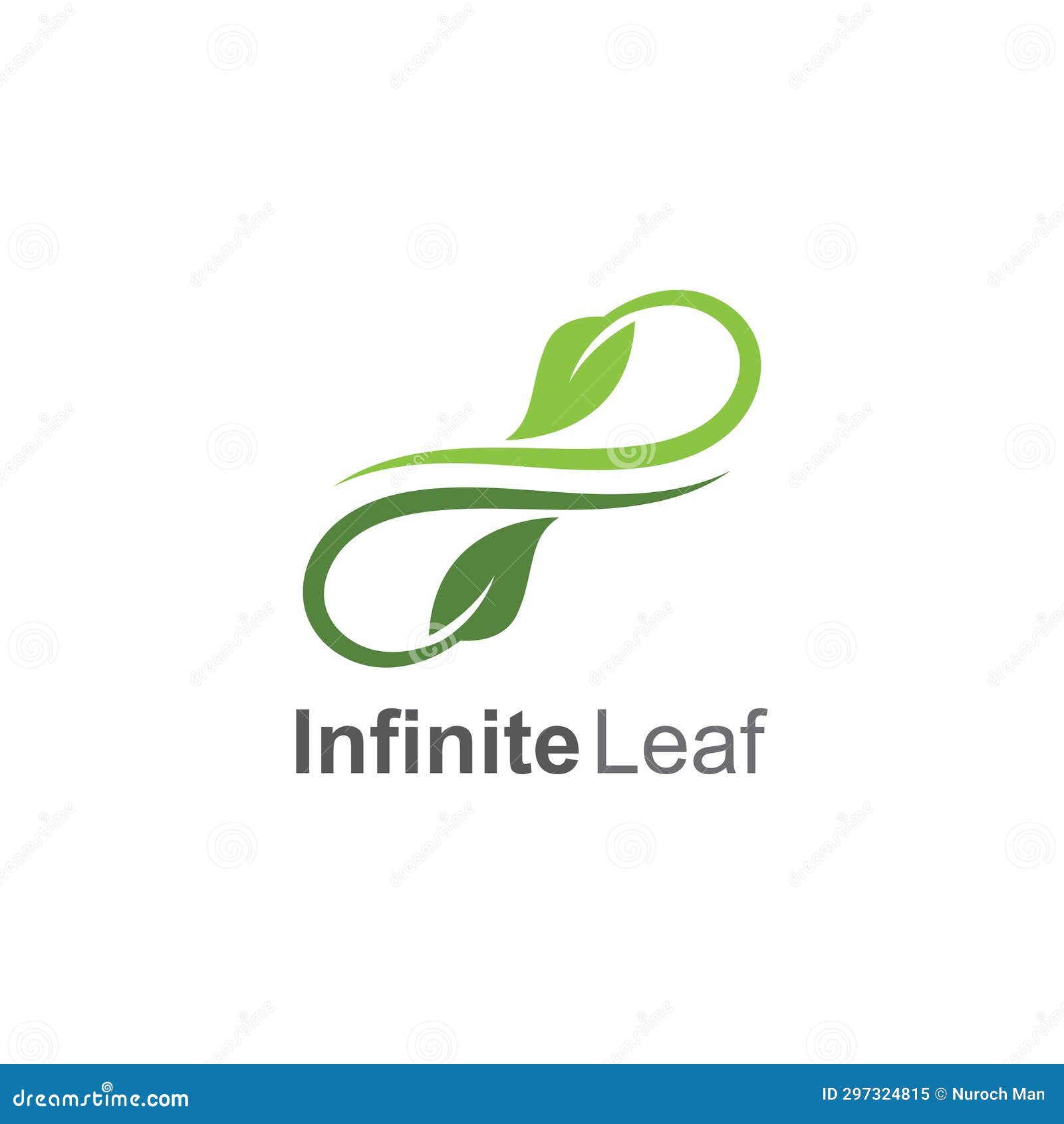 Infinity Leaf Vector Icon Illustration Logo Template Design Stock ...