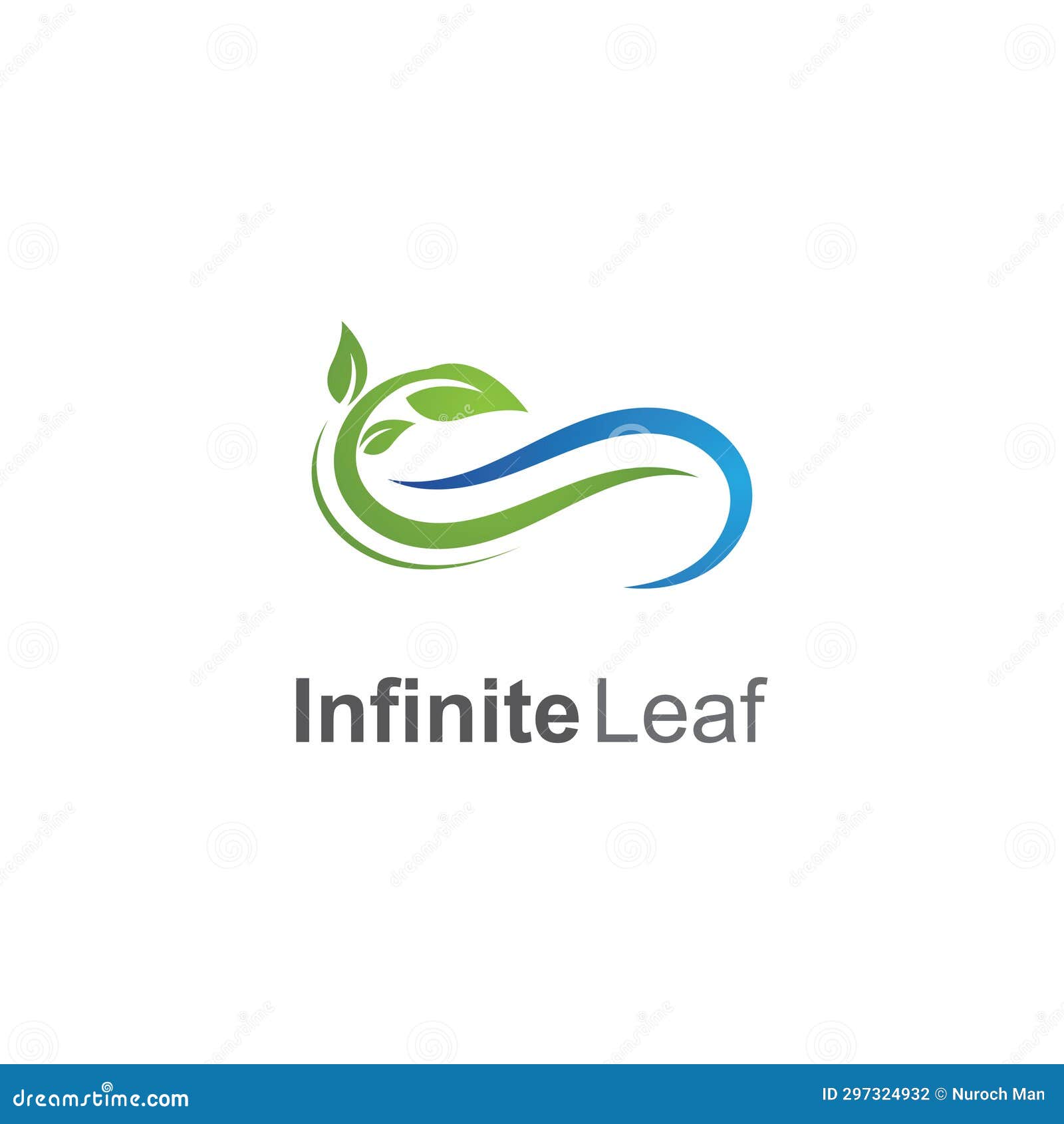 Infinity Leaf Vector Icon Illustration Logo Template Design Stock ...