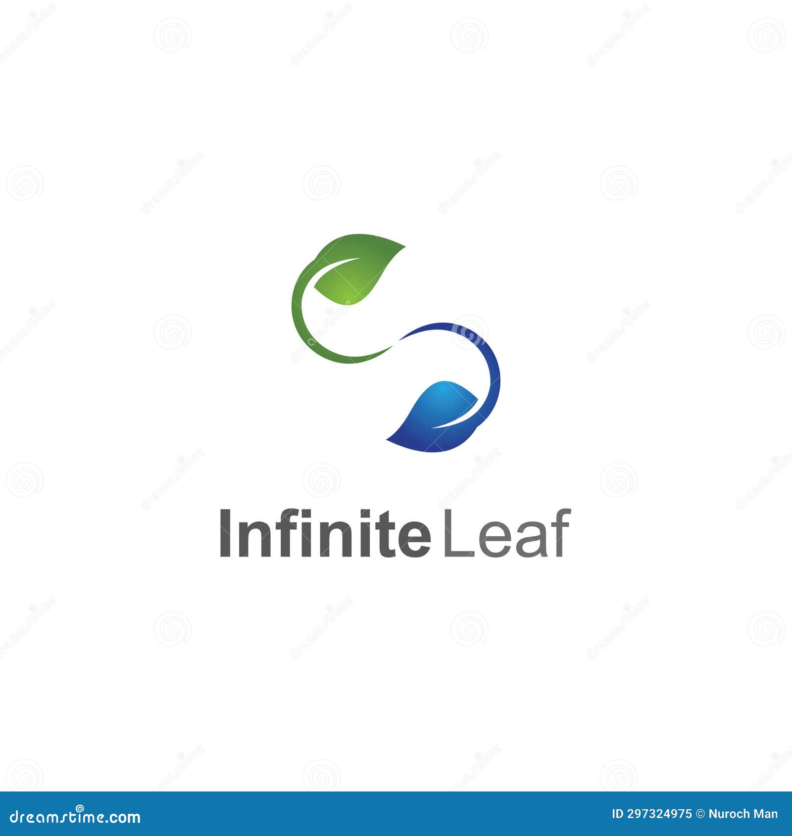 Infinity Leaf Vector Icon Illustration Logo Template Design Stock ...