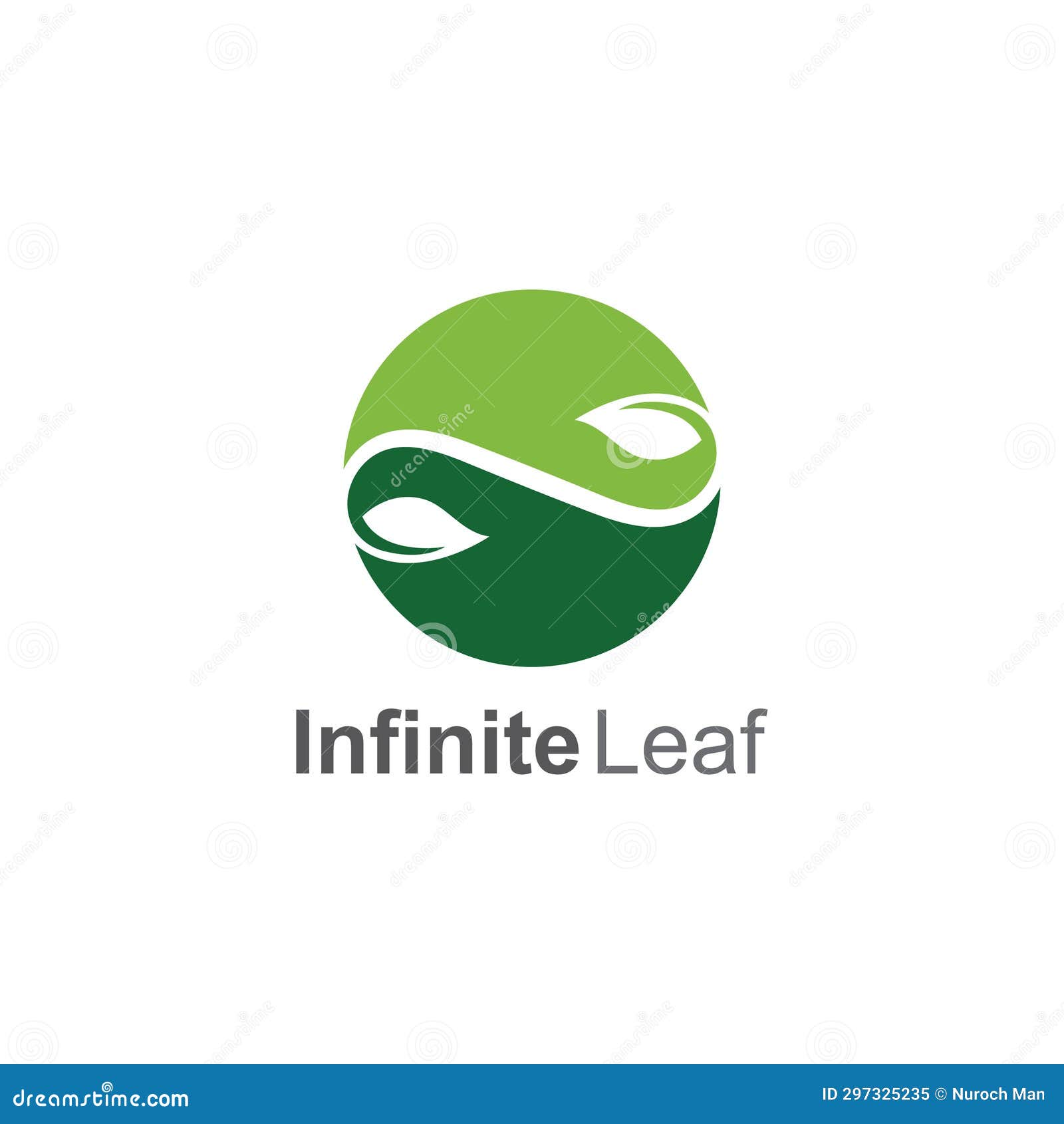 Infinity Leaf Vector Icon Illustration Logo Template Design Stock ...