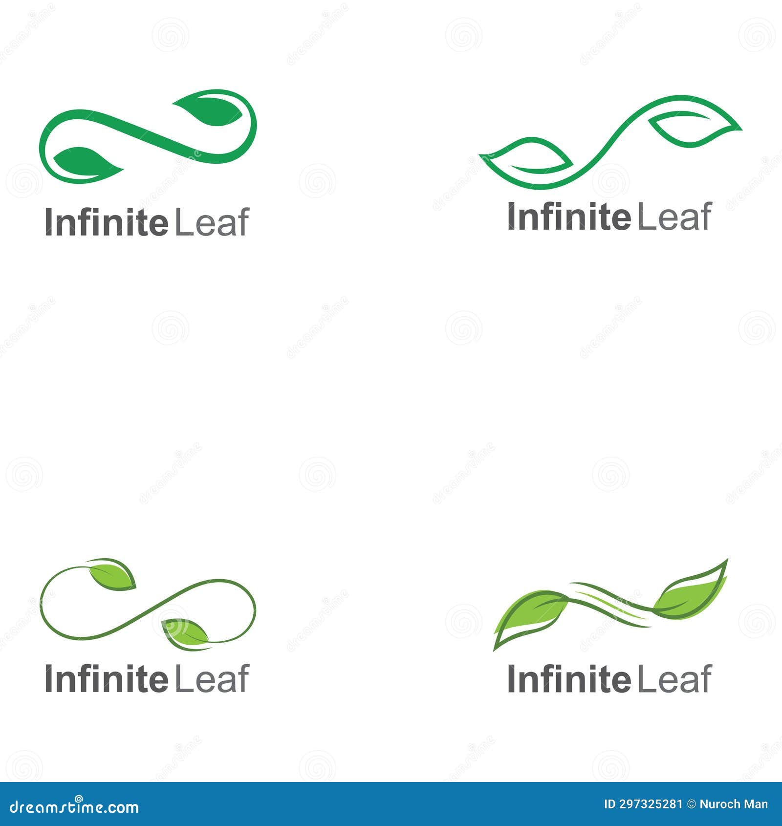 Infinity Leaf Vector Icon Illustration Logo Template Design Stock ...