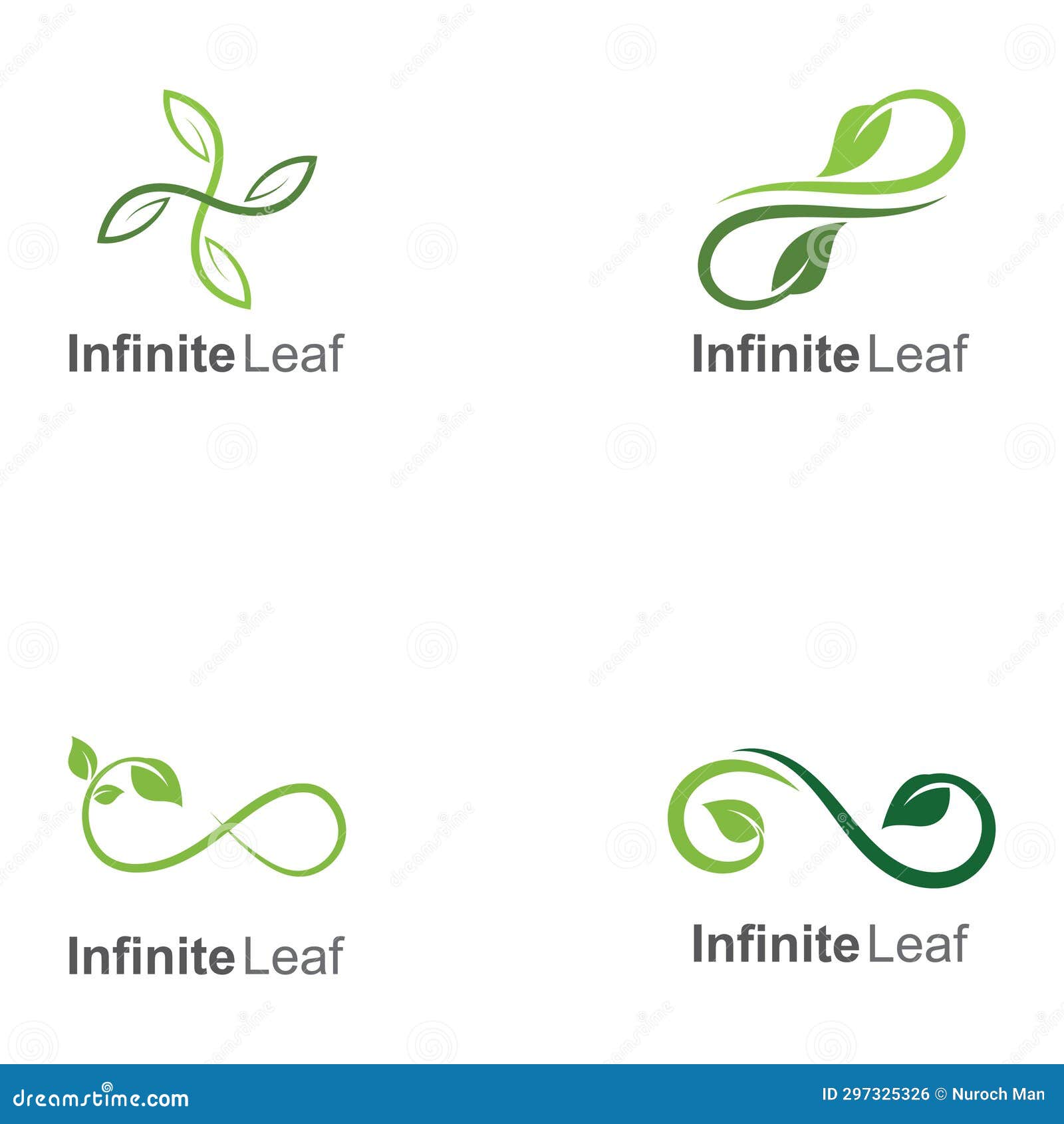 Infinity Leaf Vector Icon Illustration Logo Template Design Stock ...