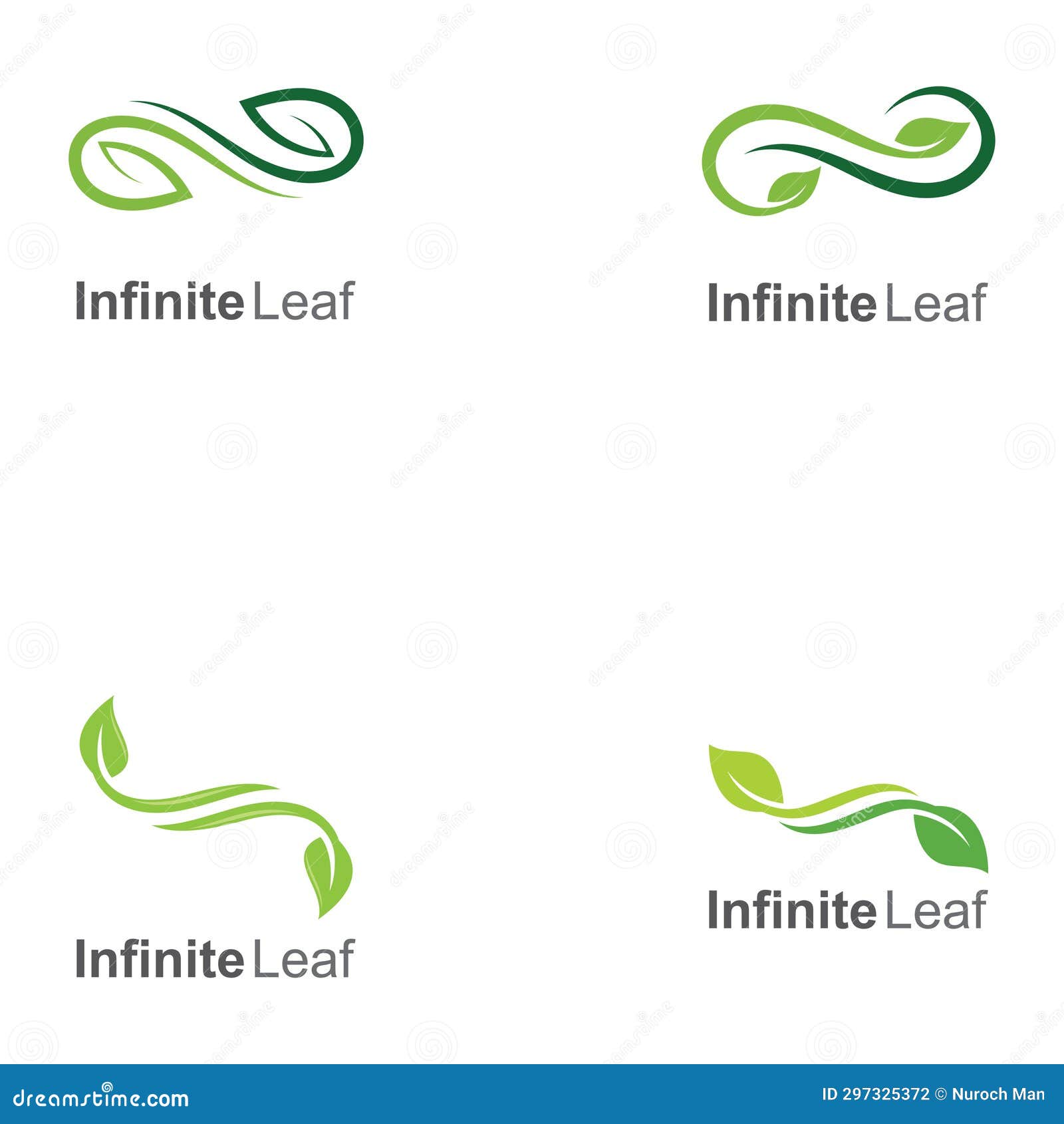 Infinity Leaf Vector Icon Illustration Logo Template Design Stock ...