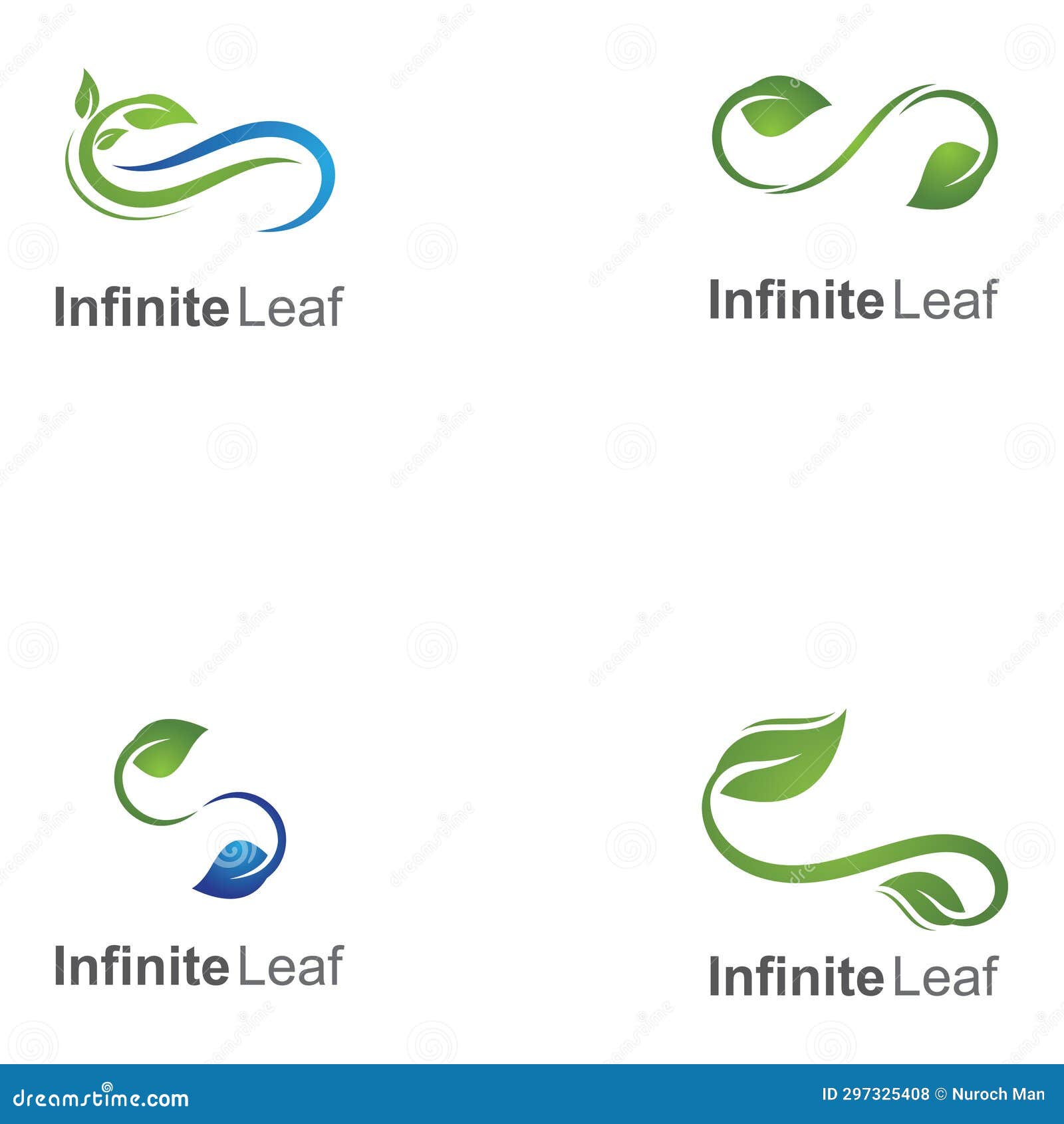 Infinity Leaf Vector Icon Illustration Logo Template Design Stock ...
