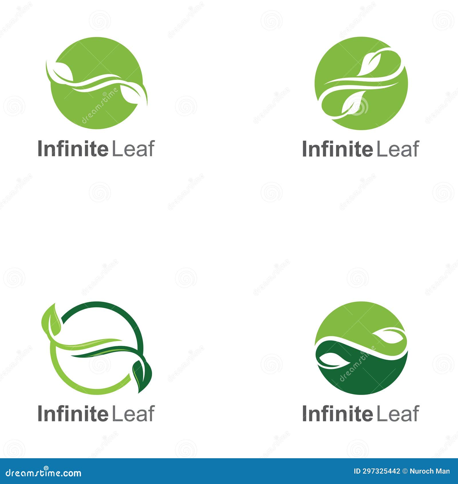 Infinity Leaf Vector Icon Illustration Logo Template Design Stock ...