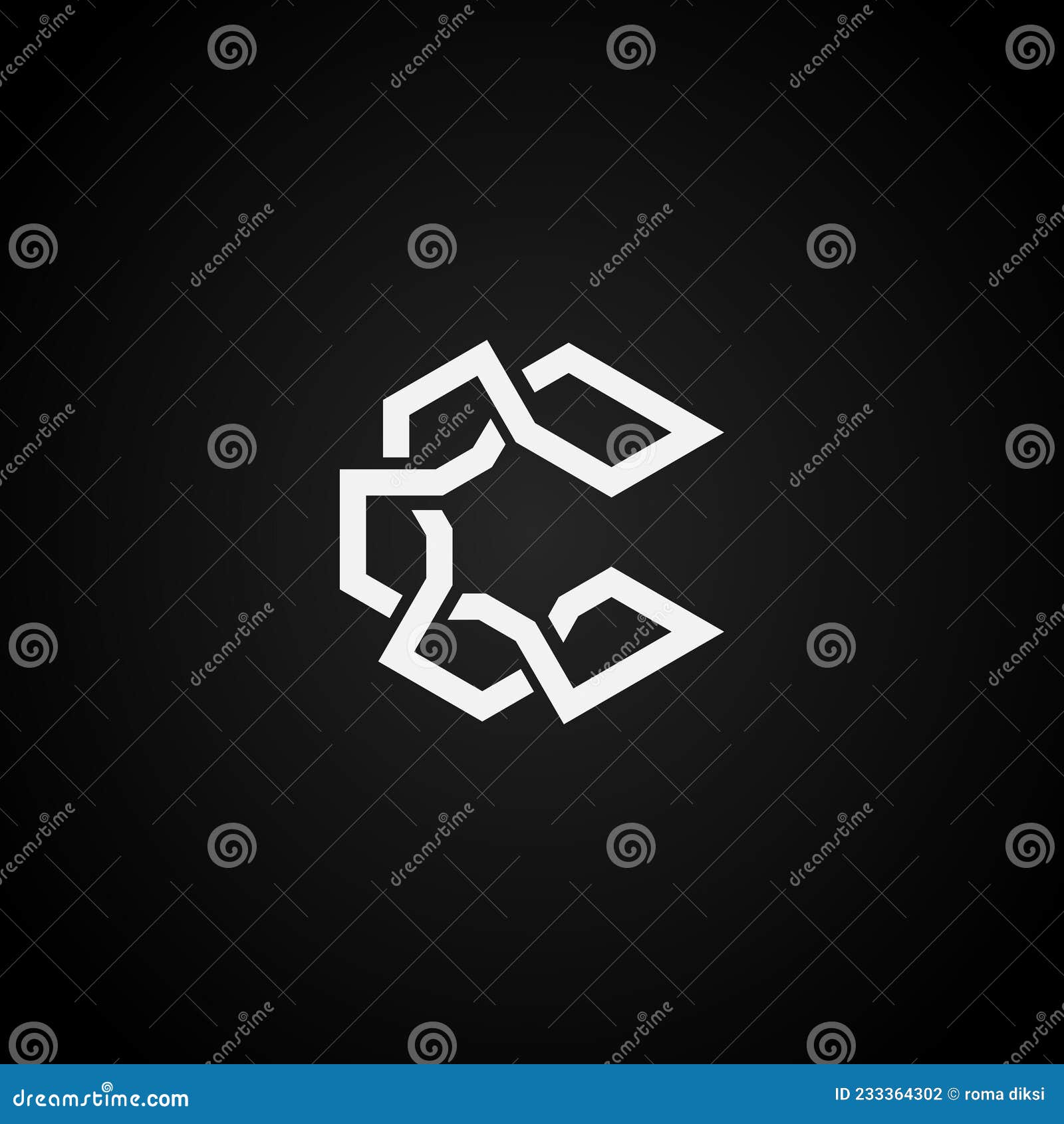 INFINITY LETTER C LOGO DESIGN Stock Illustration - Illustration of ...