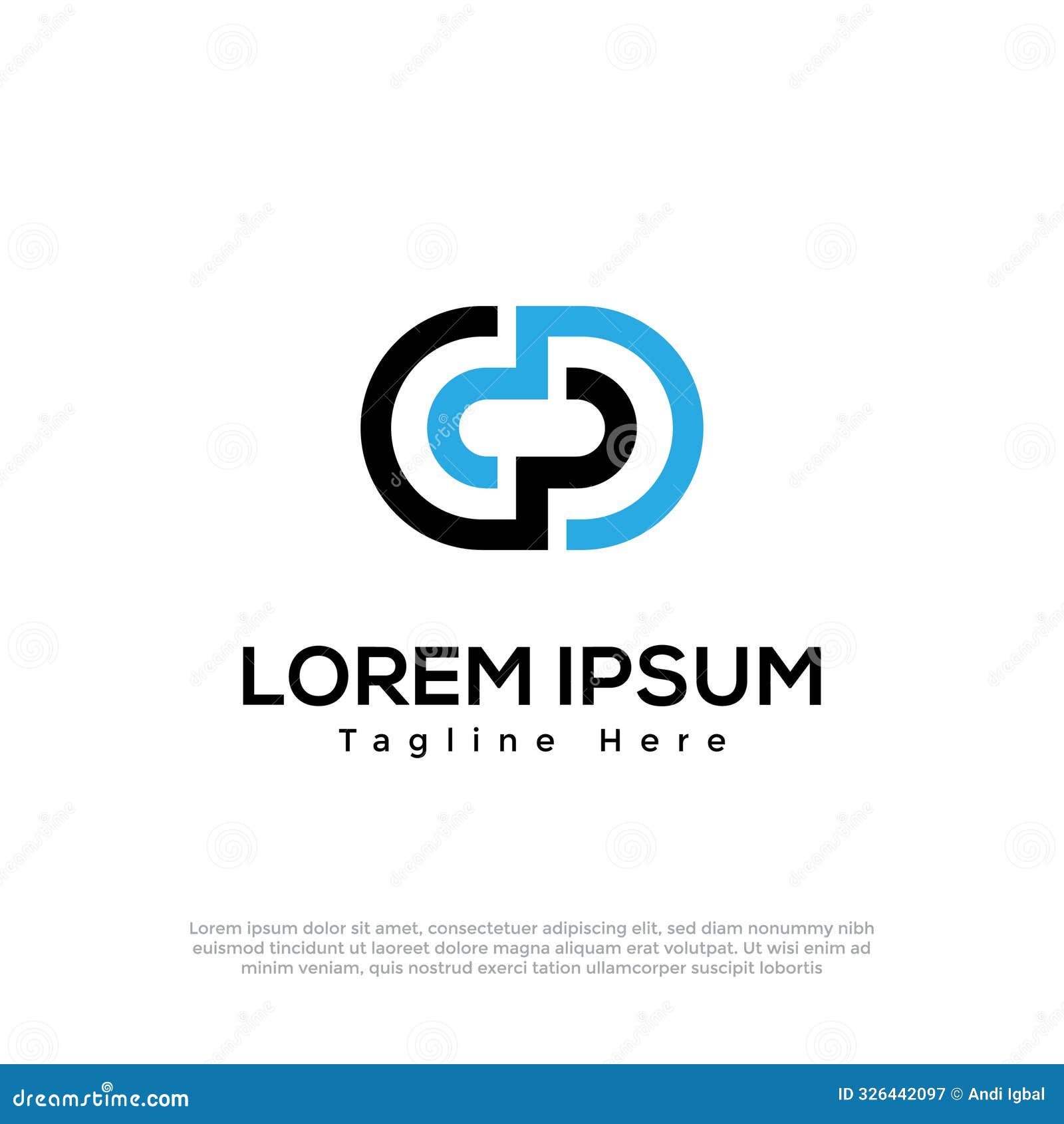 Infinity Letter D P Logo Symbol, Initial D P Logo Vector Design Stock ...