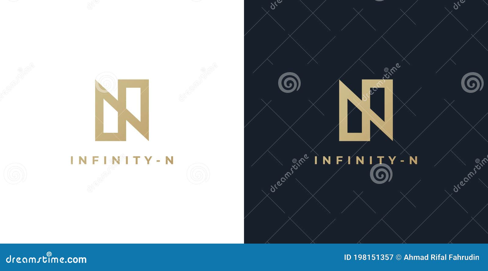 Infinity Letter N Logo Design Stock Illustration - Illustration of ...