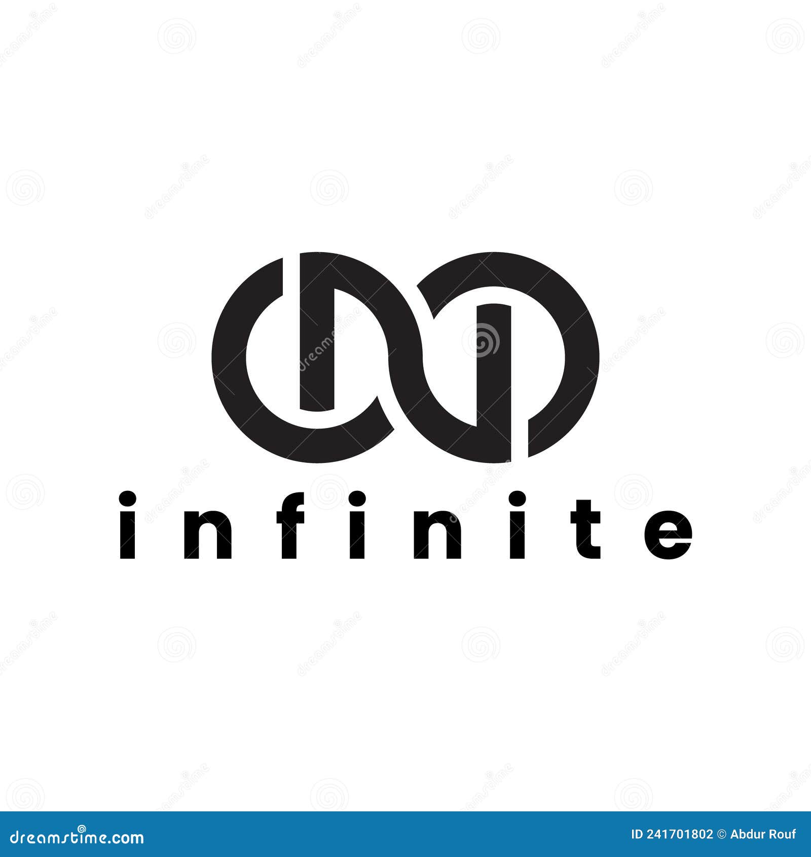 Infinity Letter N Logo Design Stock Vector - Illustration of blue ...