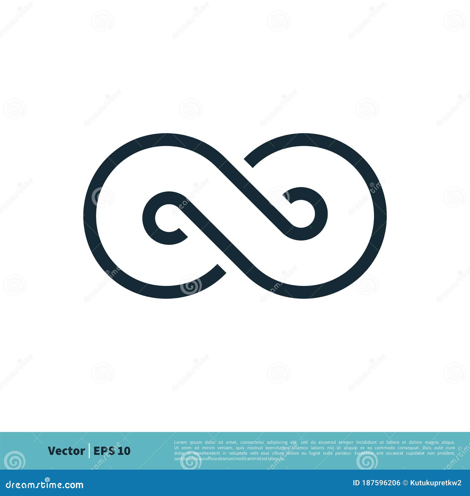 Infinity Line Art Icon Vector Logo Template Illustration Design. Vector ...
