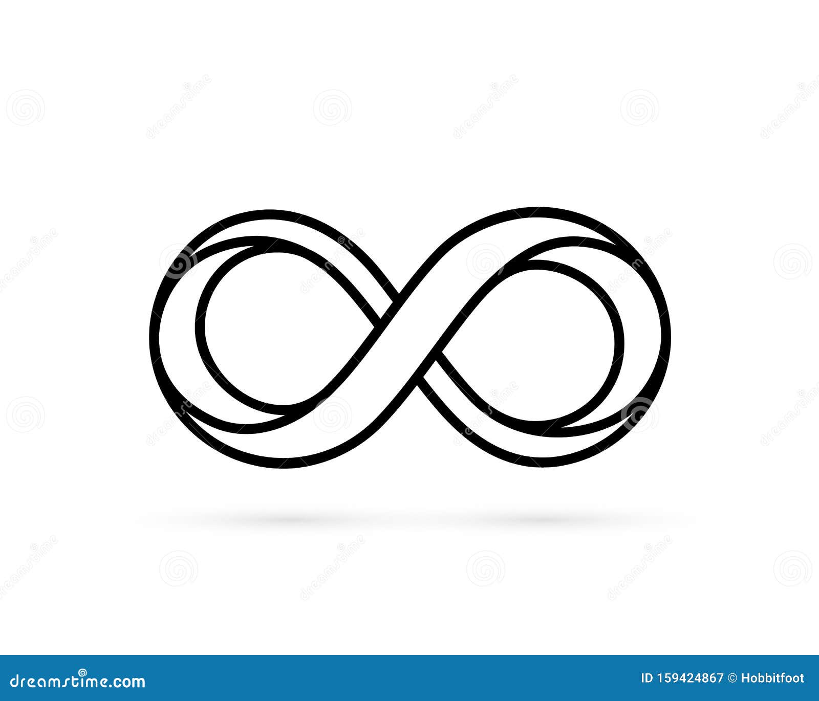 Infinity Line Symbol on the White Background Stock Illustration ...
