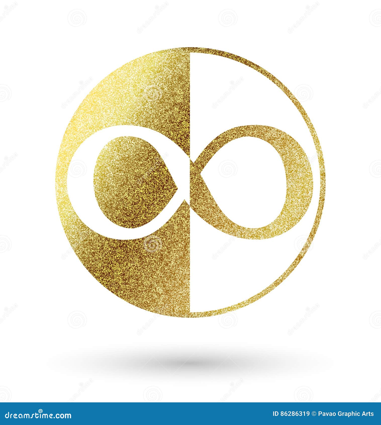 Infinity logo in golden stock vector. Illustration of limitless - 86286319