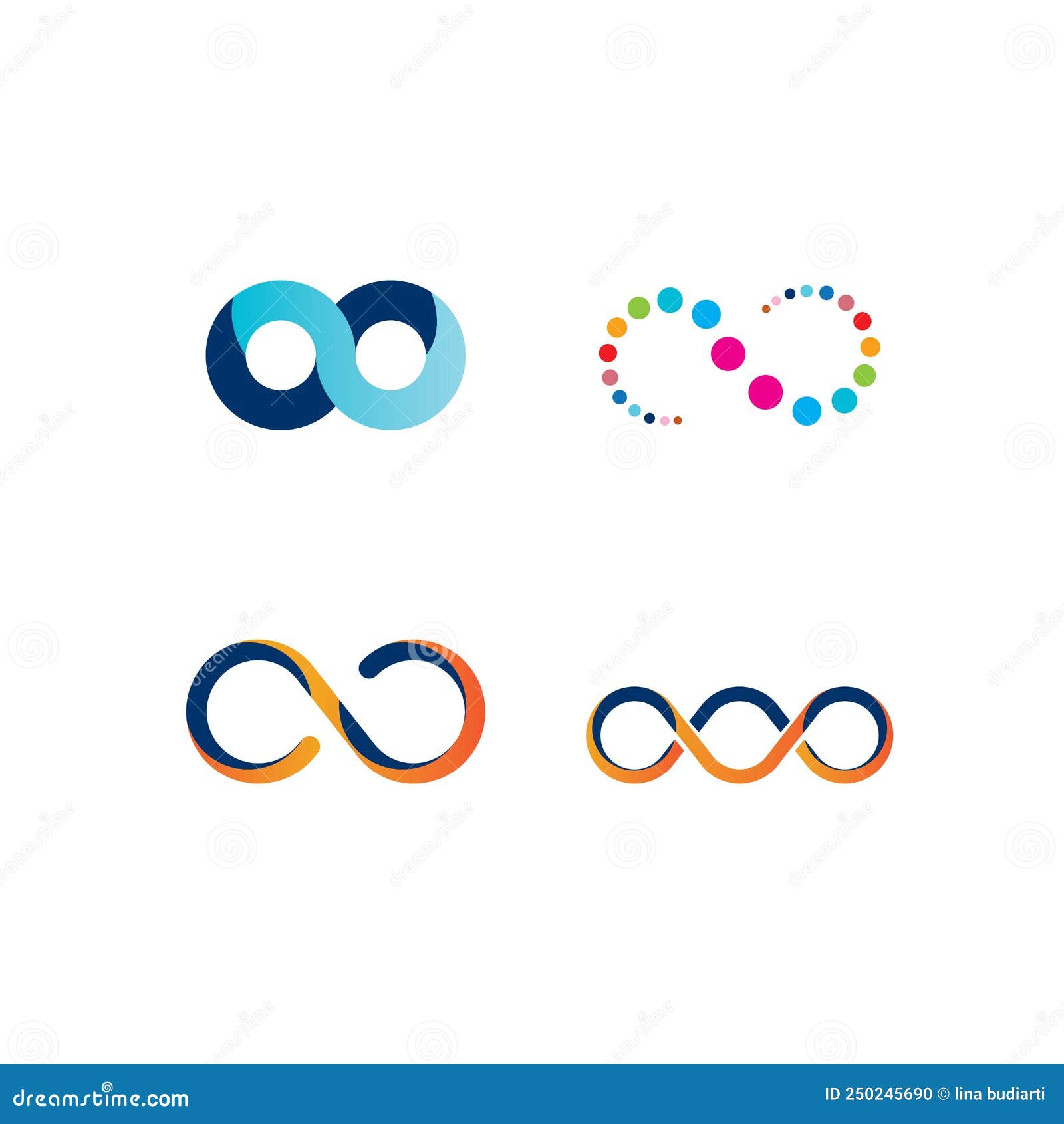 Infinity logo stock vector. Illustration of blue, emblem - 250245690