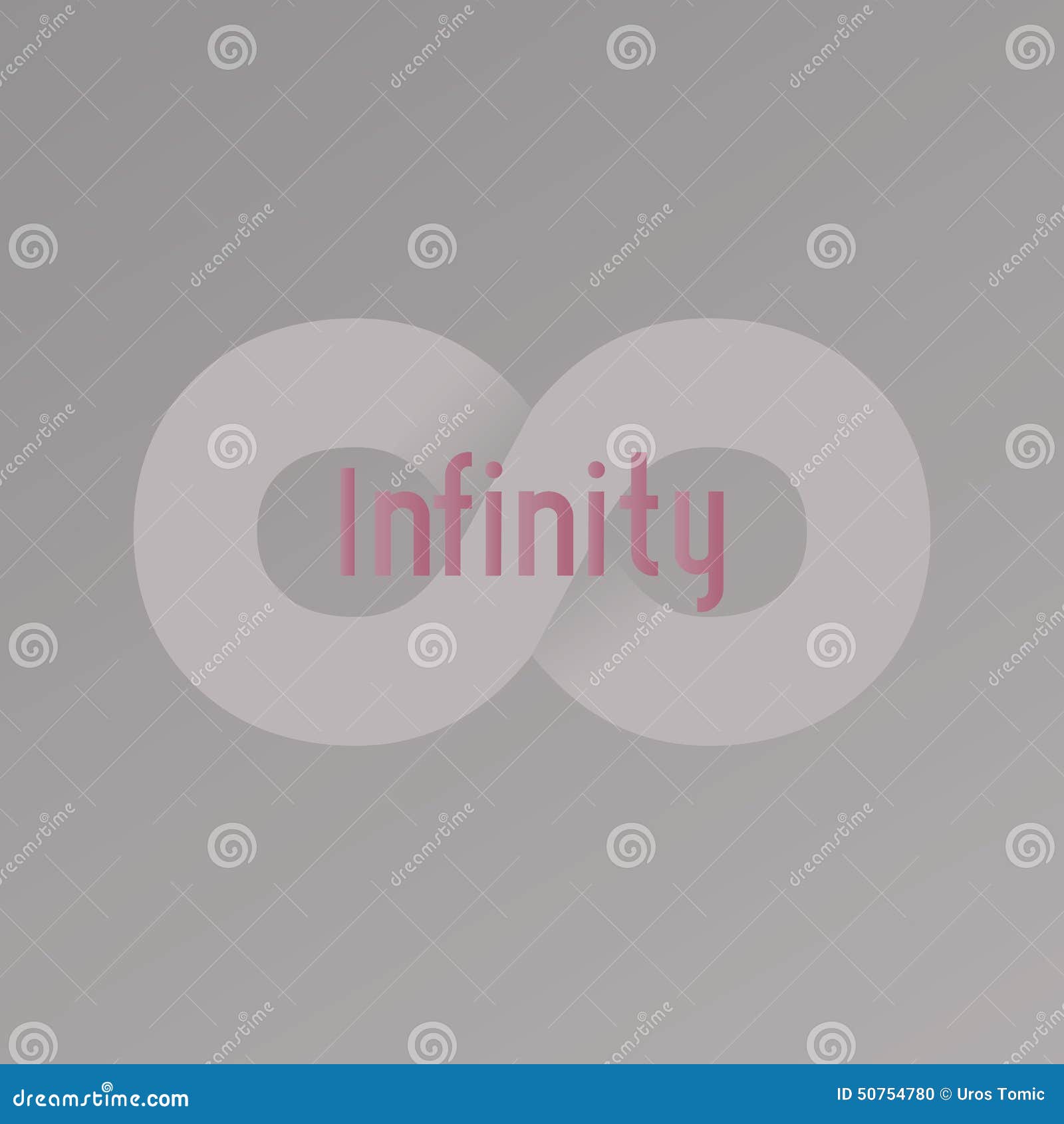 Infinity Logo with Infinity Text Over it Vector Illustration. Stock ...