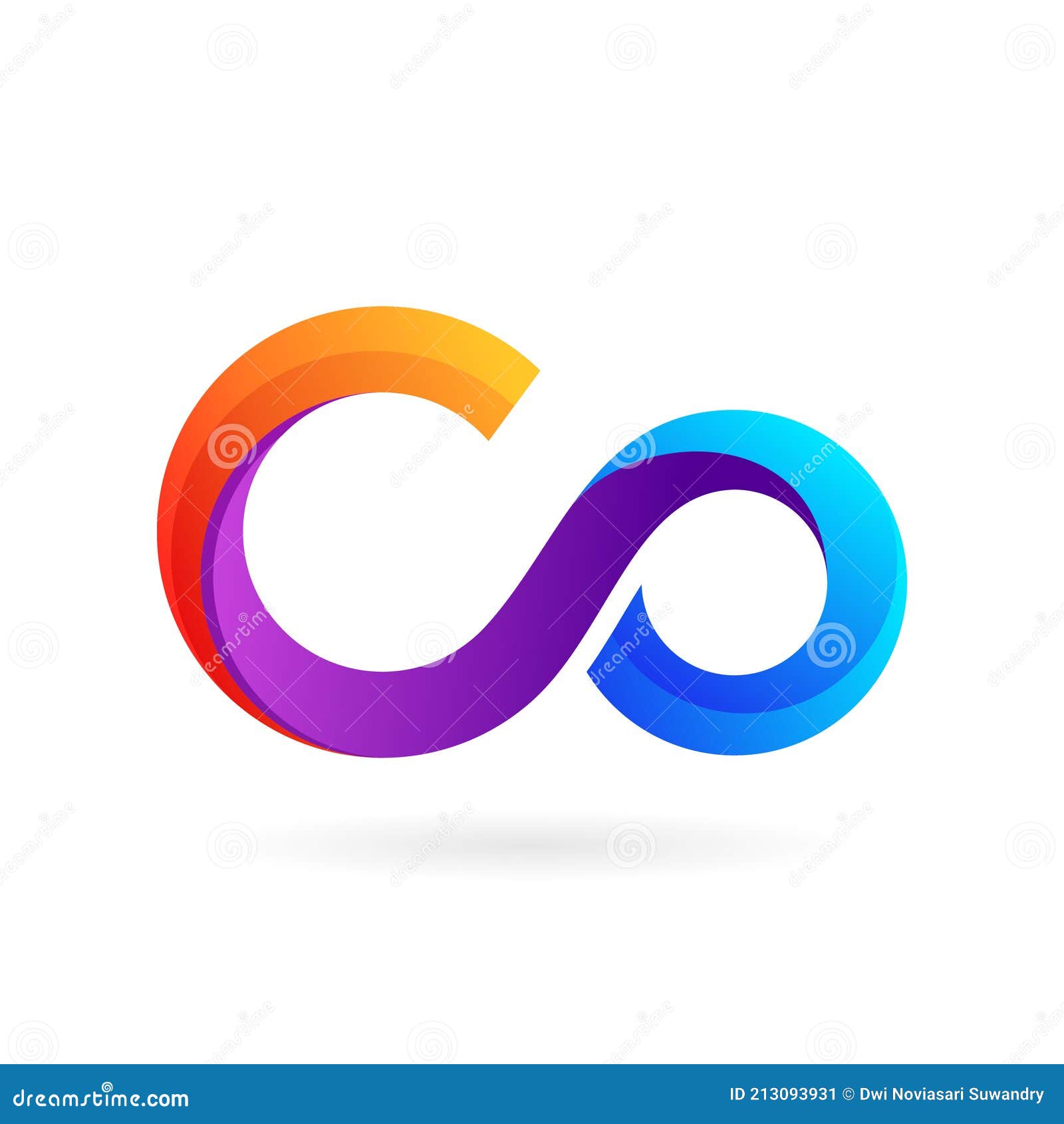 Infinity Logo Letter C and O Stock Vector - Illustration of lettering ...