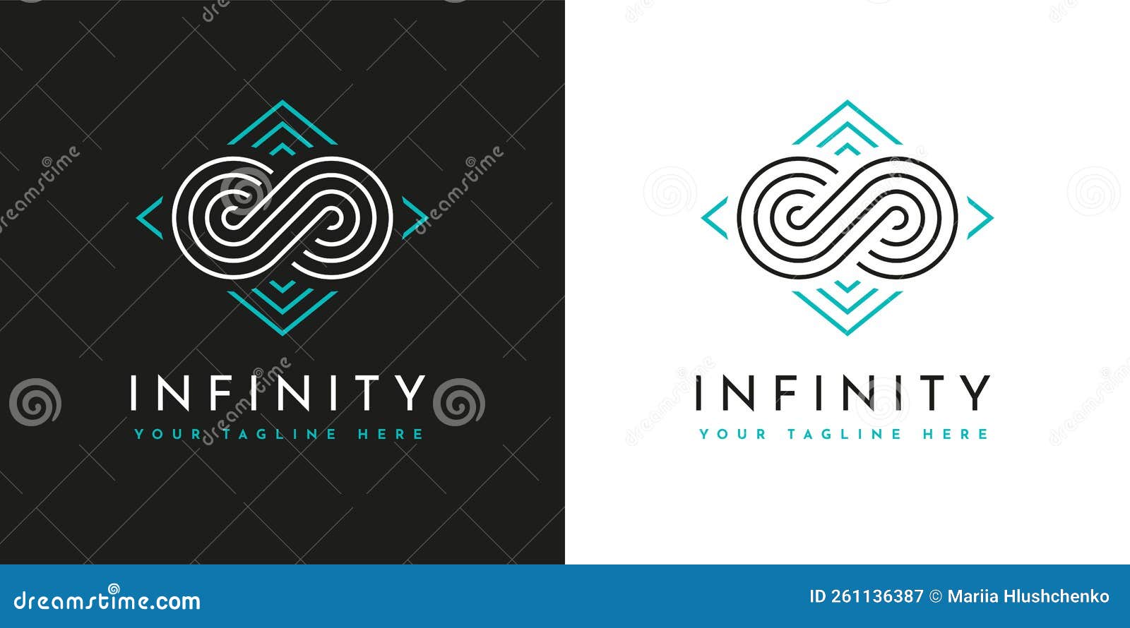 Set Of Linear Infinity Icons And Symbols Cartoon Vector | CartoonDealer ...