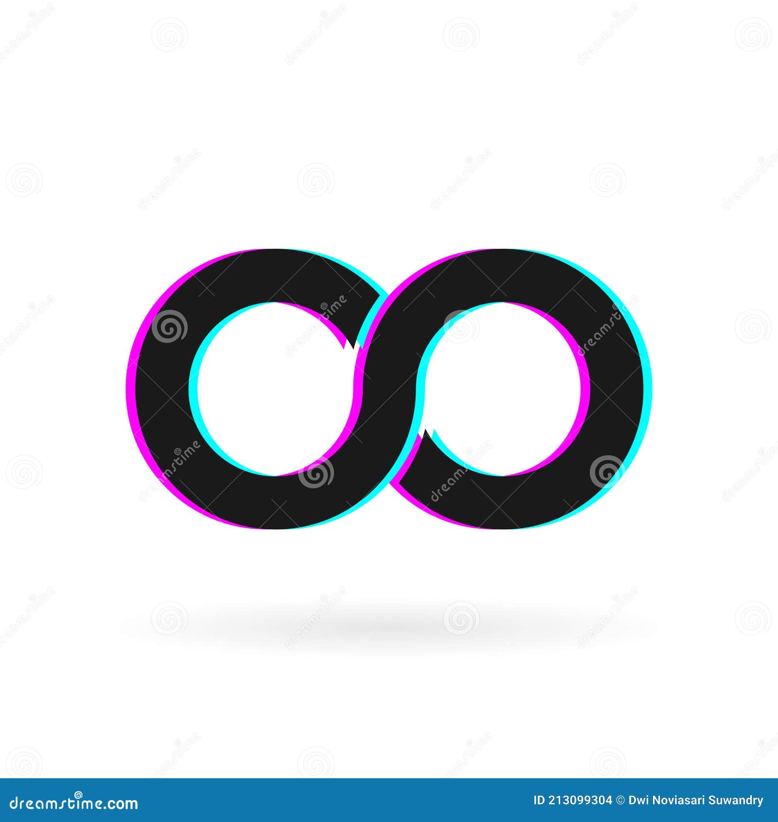 Infinity Logo with Shadow Color Concept Stock Vector - Illustration of ...