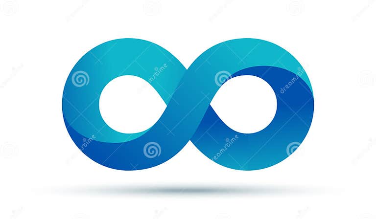 Infinity Logo Symbol Loop Icon, Infinite 8 Mobius Cycle Stock Vector ...