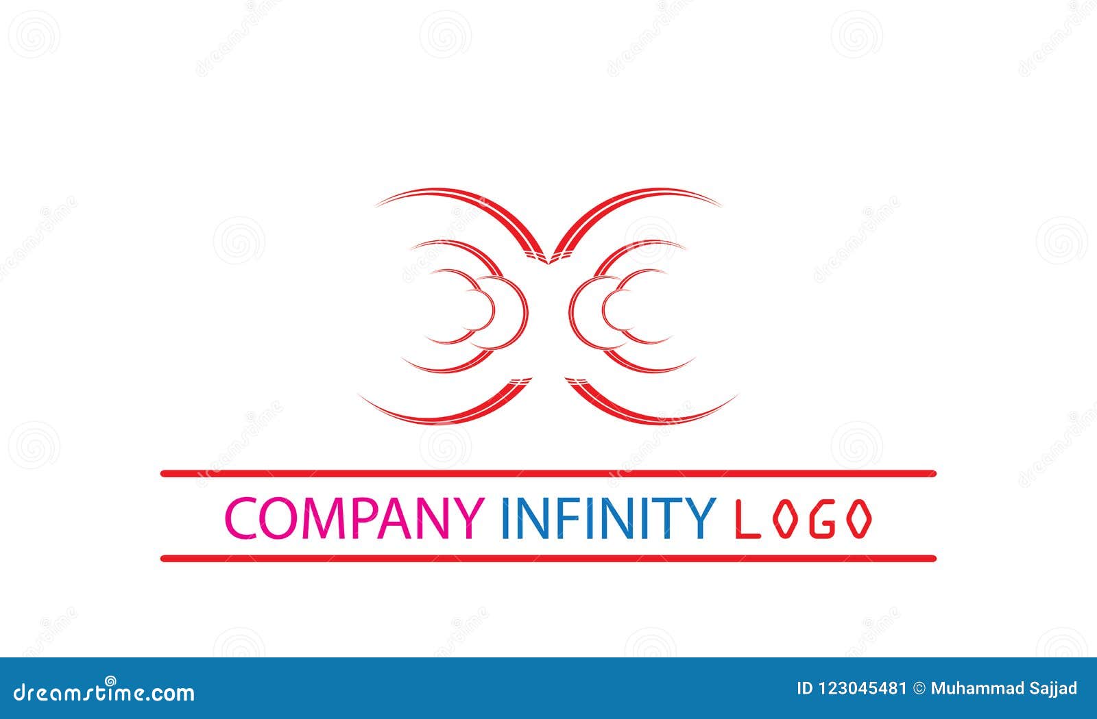 Infinity Logo Template - Rounded Red Infinity Icon Infinity Circular ...