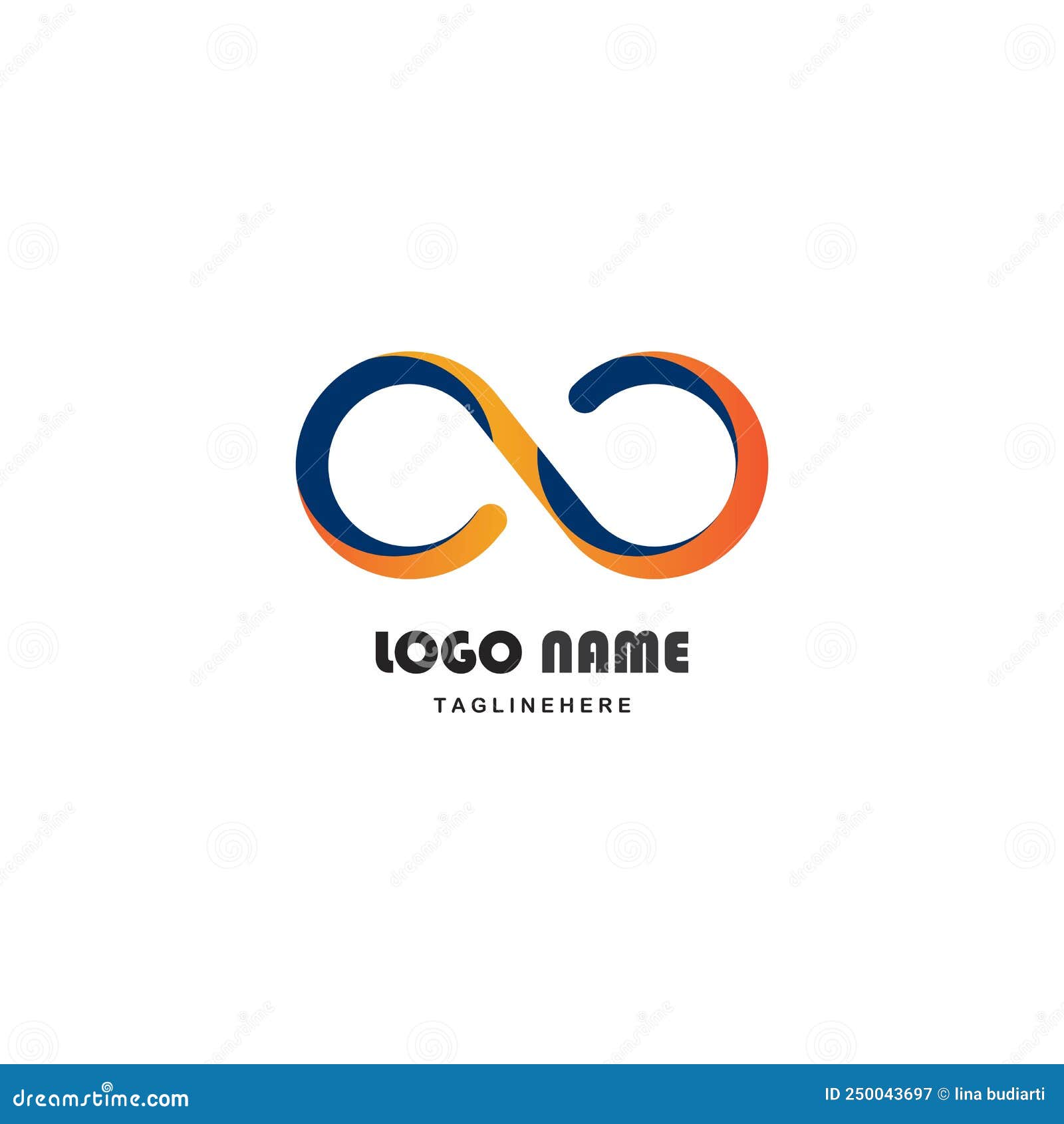 Infinity logo stock vector. Illustration of eight, future - 250043697