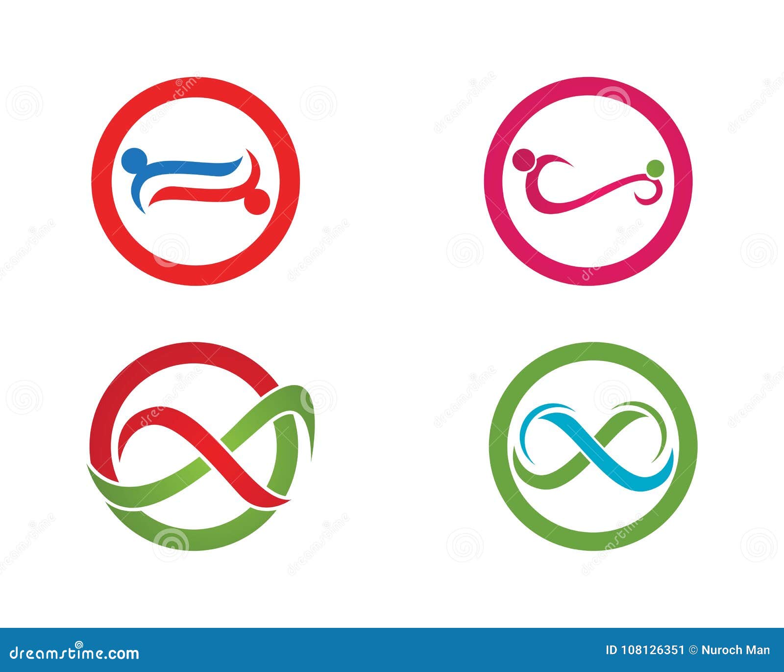 Infinity Logos and Symbols Template Icons App Stock Illustration ...