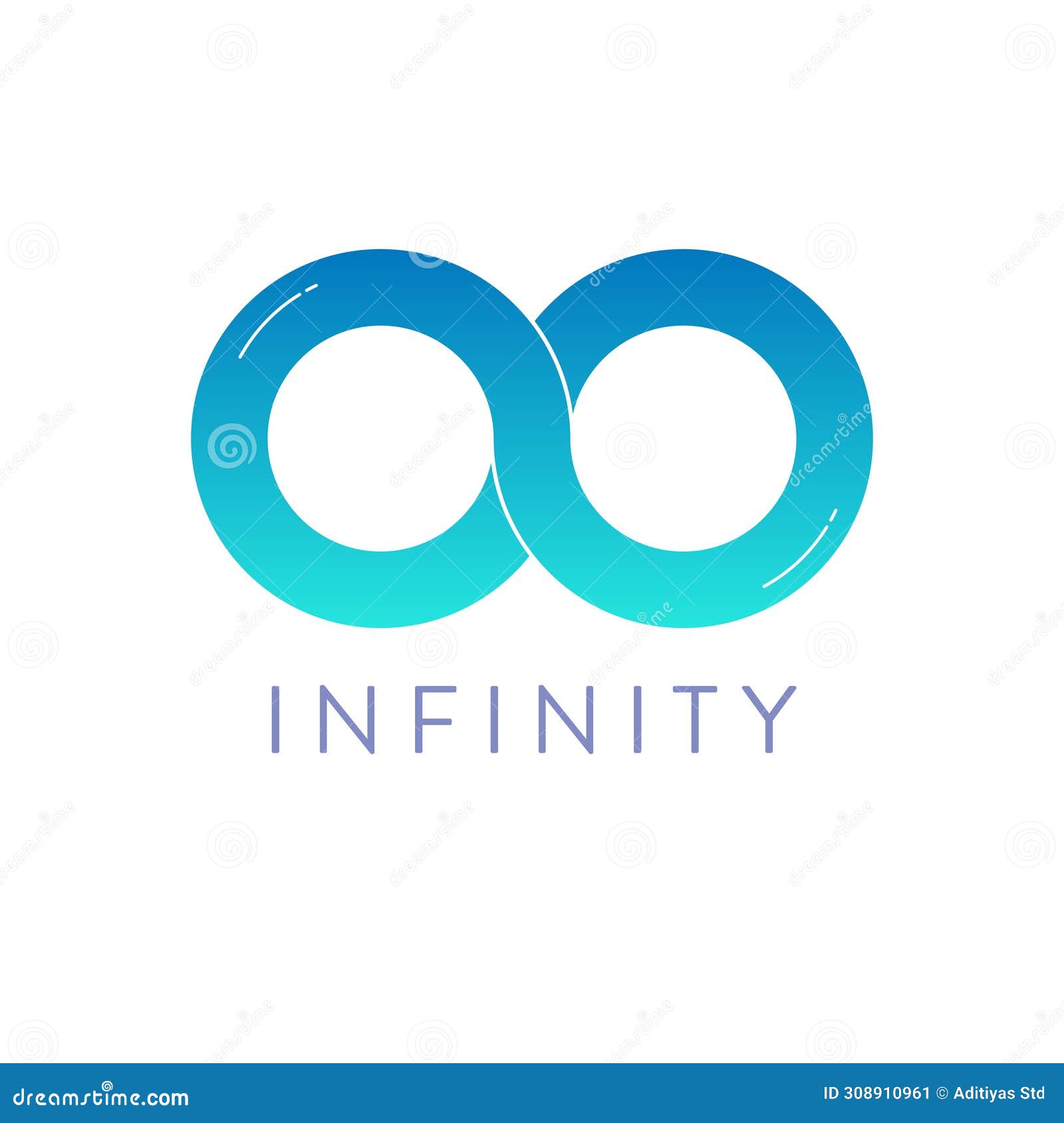 Infinity Loop Blue Symbol Limitless Logo Design Isolated on White ...