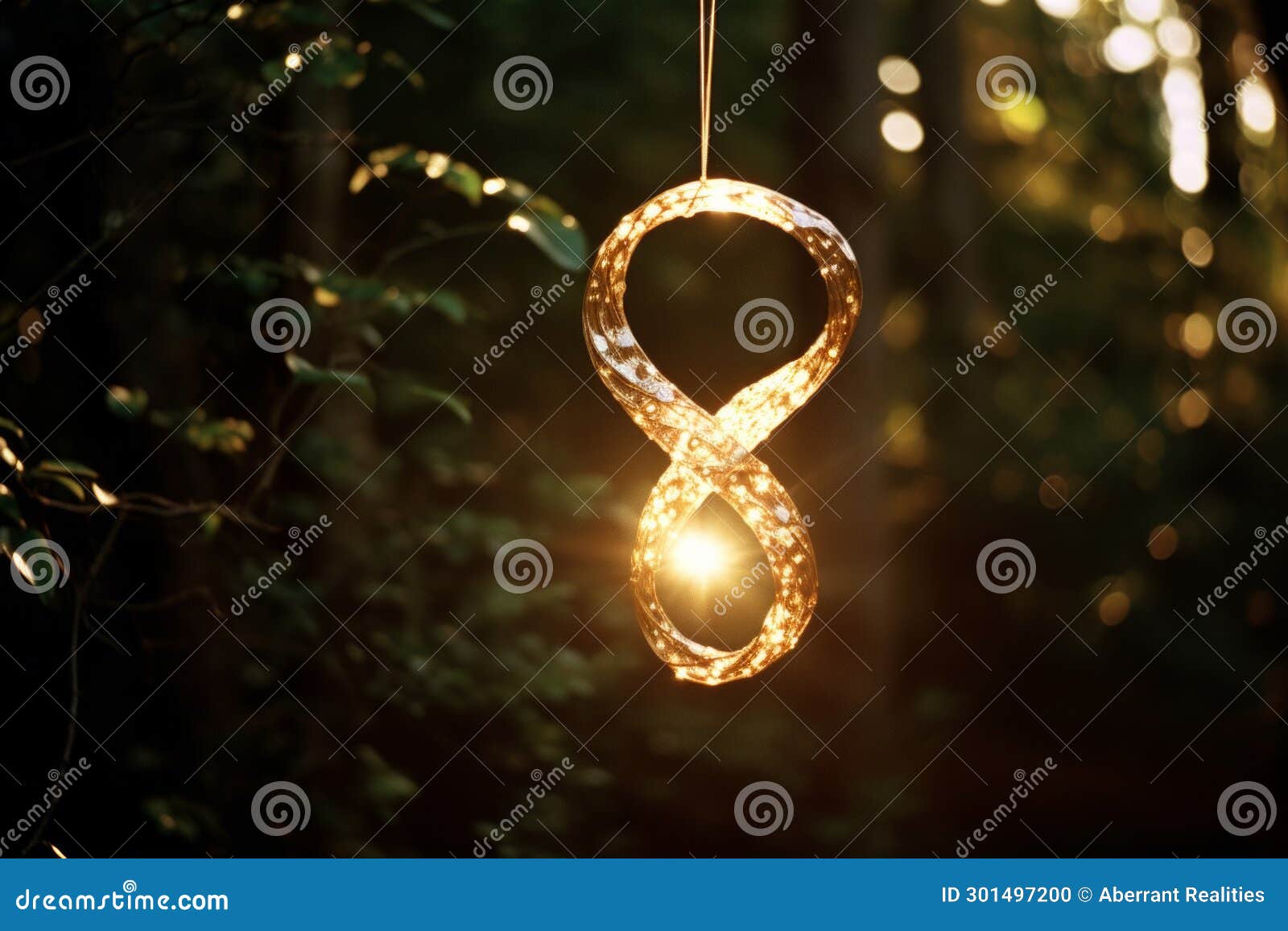 An Infinity Loop Hanging from a Tree in the Woods Stock Photo - Image ...