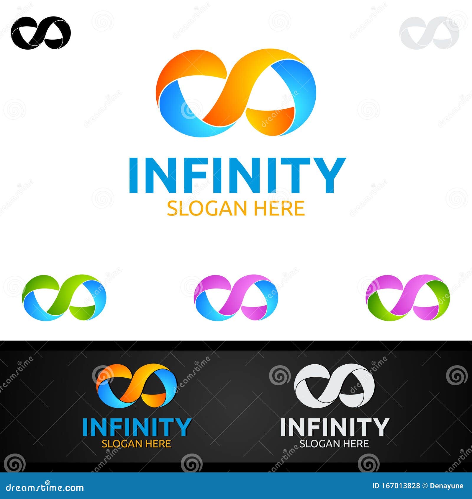 Infinity loop logo Design stock vector. Illustration of digital - 167013828