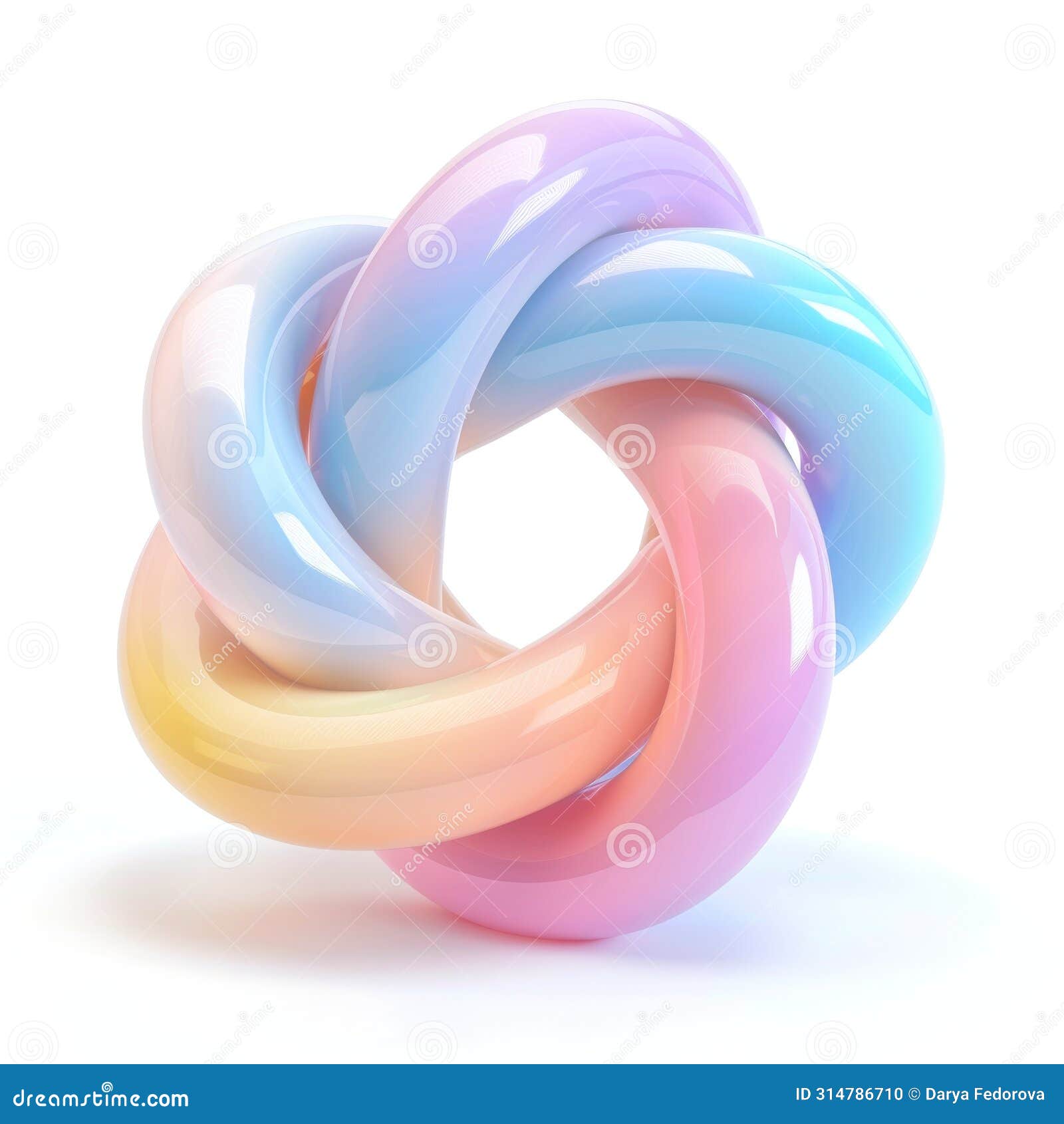 A Infinity Loop Sculpture in a Smooth Pastel Gradient Stock Photo ...