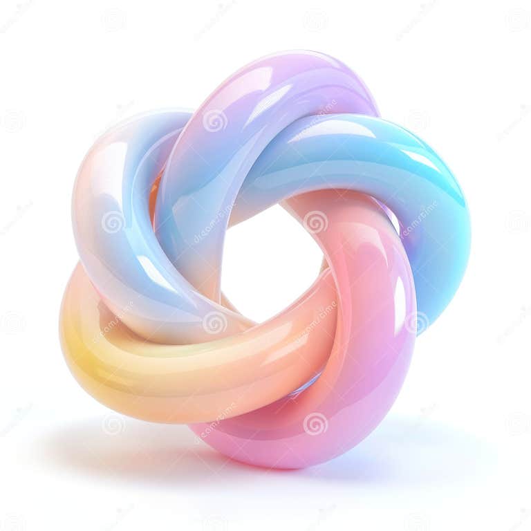 A Infinity Loop Sculpture in a Smooth Pastel Gradient Stock Photo ...