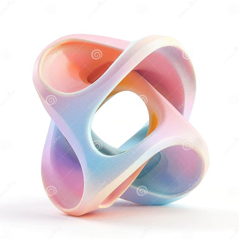 A Infinity Loop Sculpture in a Smooth Pastel Gradient Stock Photo ...
