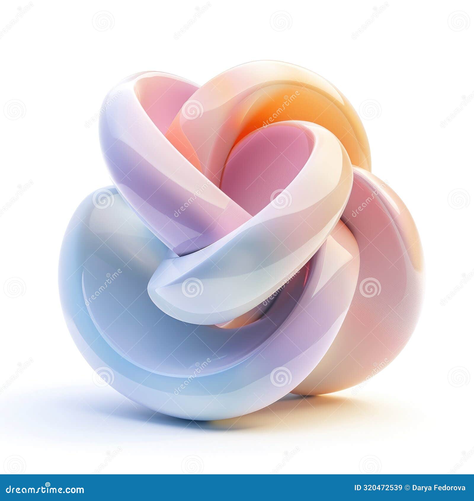 A Infinity Loop Sculpture in a Smooth Pastel Gradient Stock Image ...