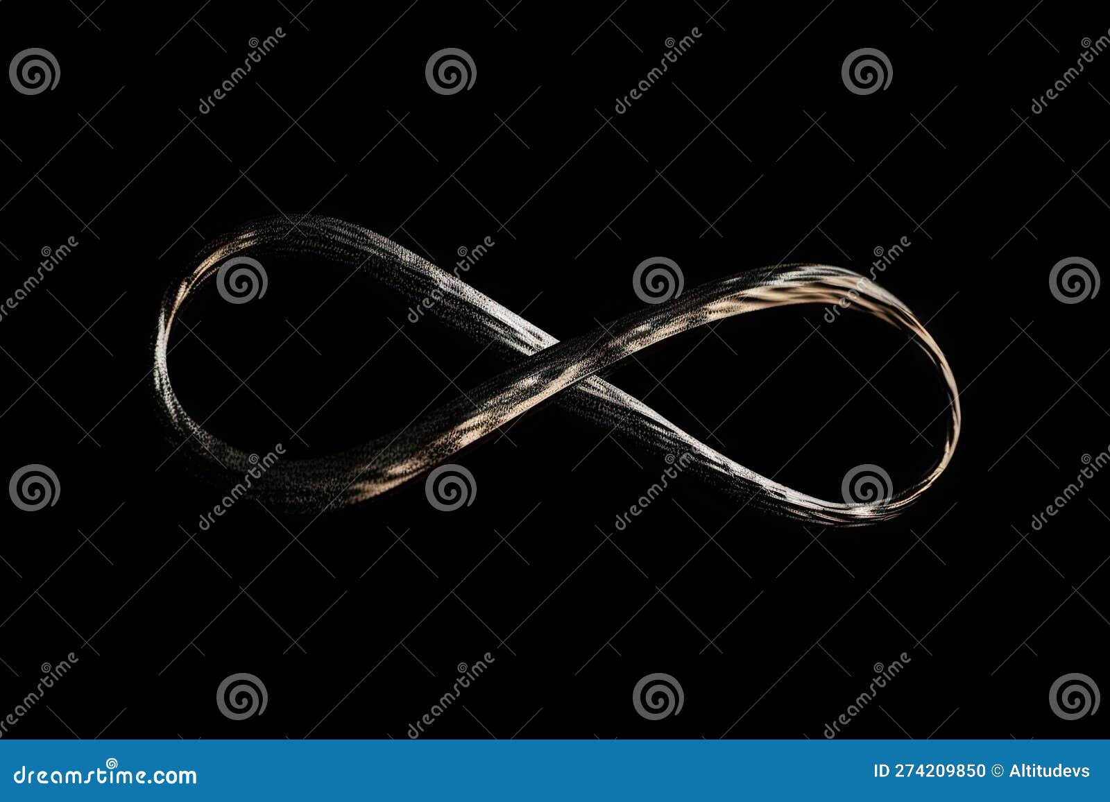 Infinity Loop, Symbol of Endlessness and Change, on Black Background ...