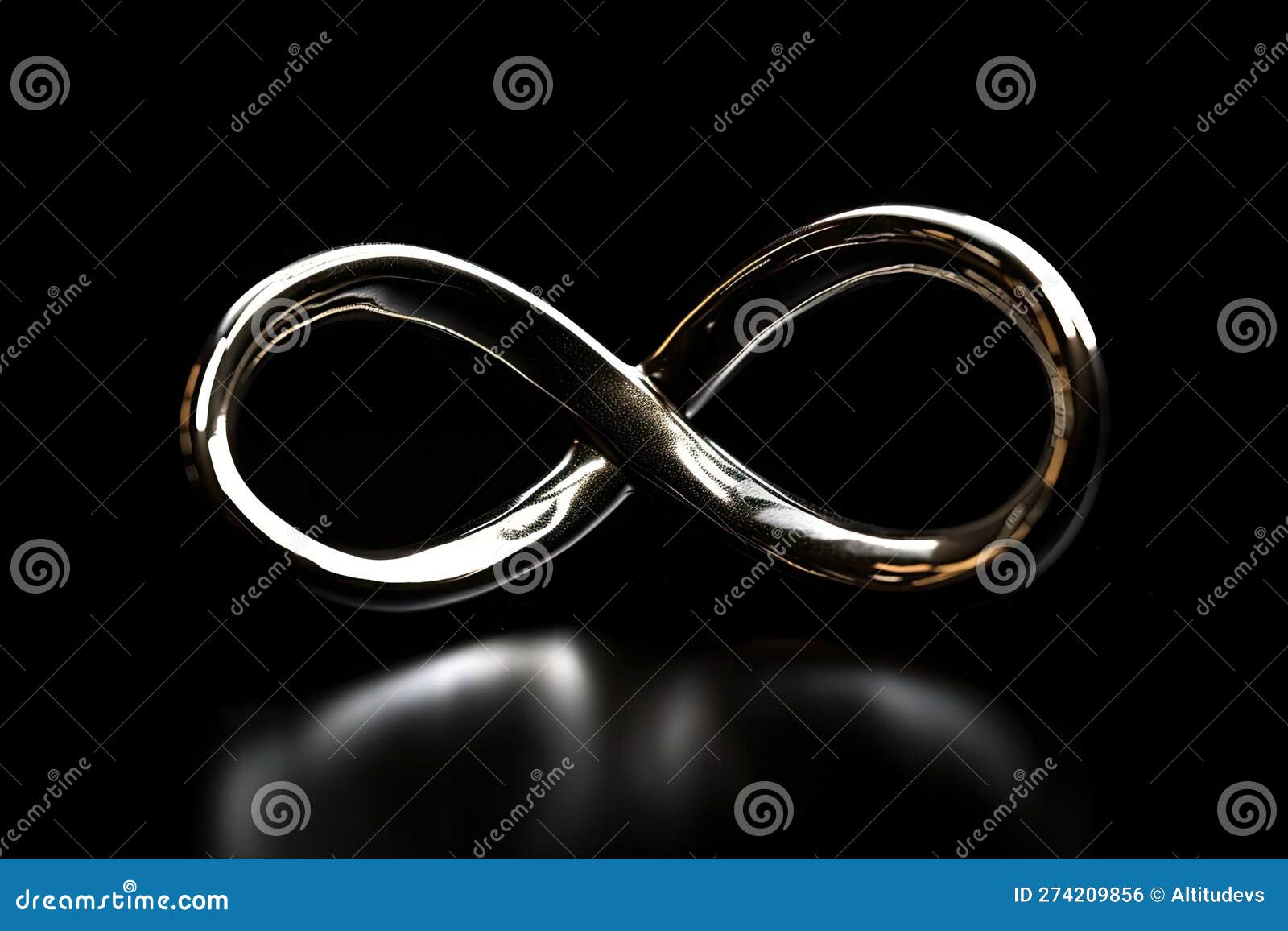 Infinity Loop, Symbol Of Endlessness And Change, On Black Background ...