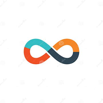 Infinity Loop Timeline Infographic with 4 Options or Steps. Stock ...