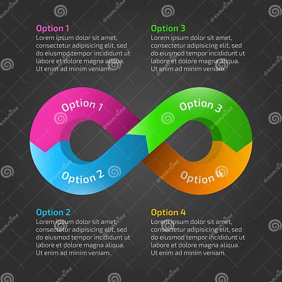 Infinity Loop Timeline Infographic Stock Vector - Illustration of ...