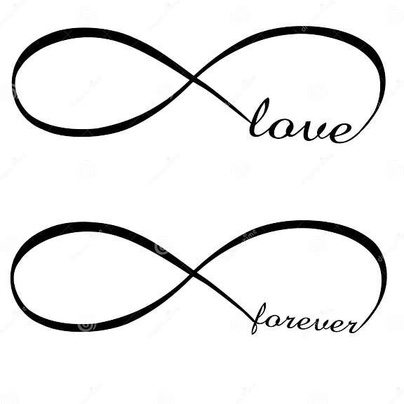 Infinity Love and Forever Symbol Stock Vector - Illustration of curve ...
