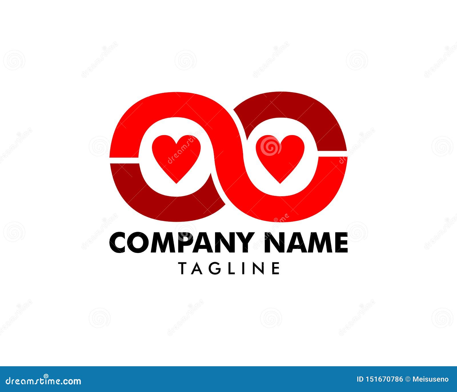 Infinity Love Logo Design Template Stock Vector - Illustration of ...