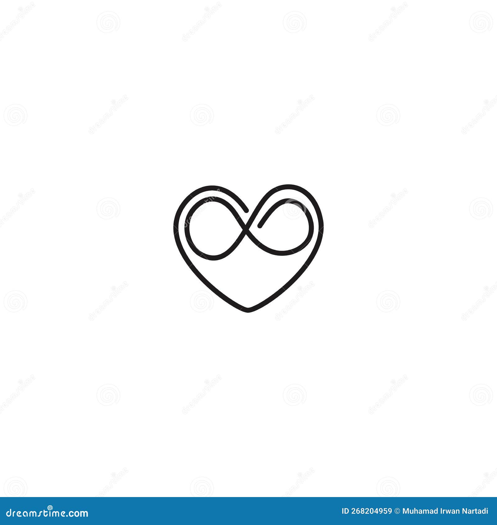 Infinity Love. Vector Hand Drawn Line Icon Template Stock Vector ...