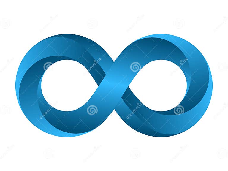 Infinity Mathematical Symbol in Flat Style with Shadows. Isolated on ...