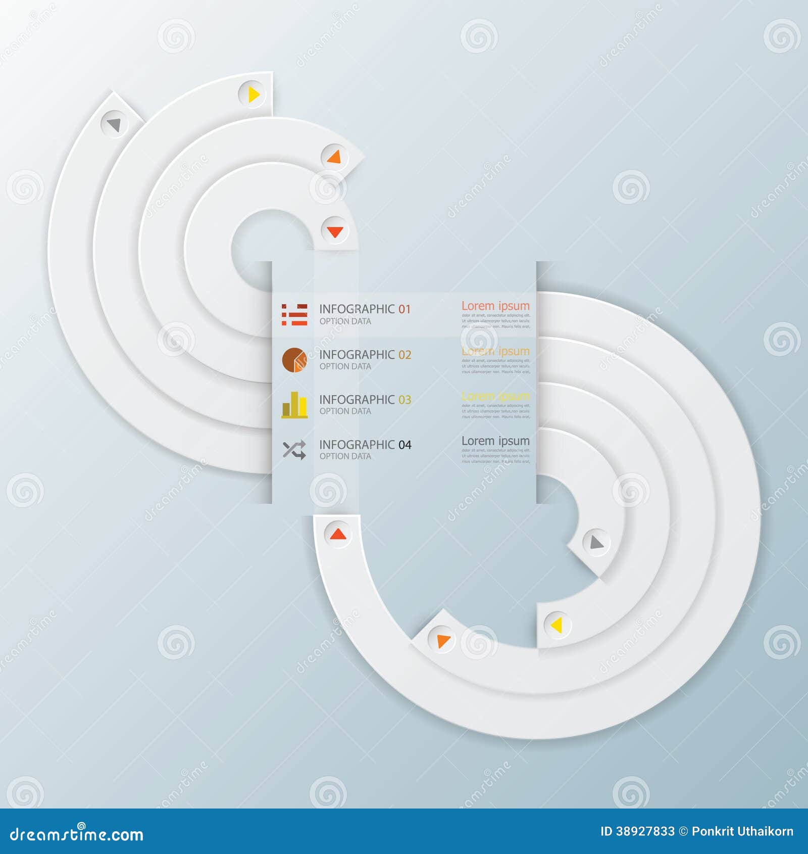 Infinity Modern Curve Circle Business Infographic Stock Vector ...